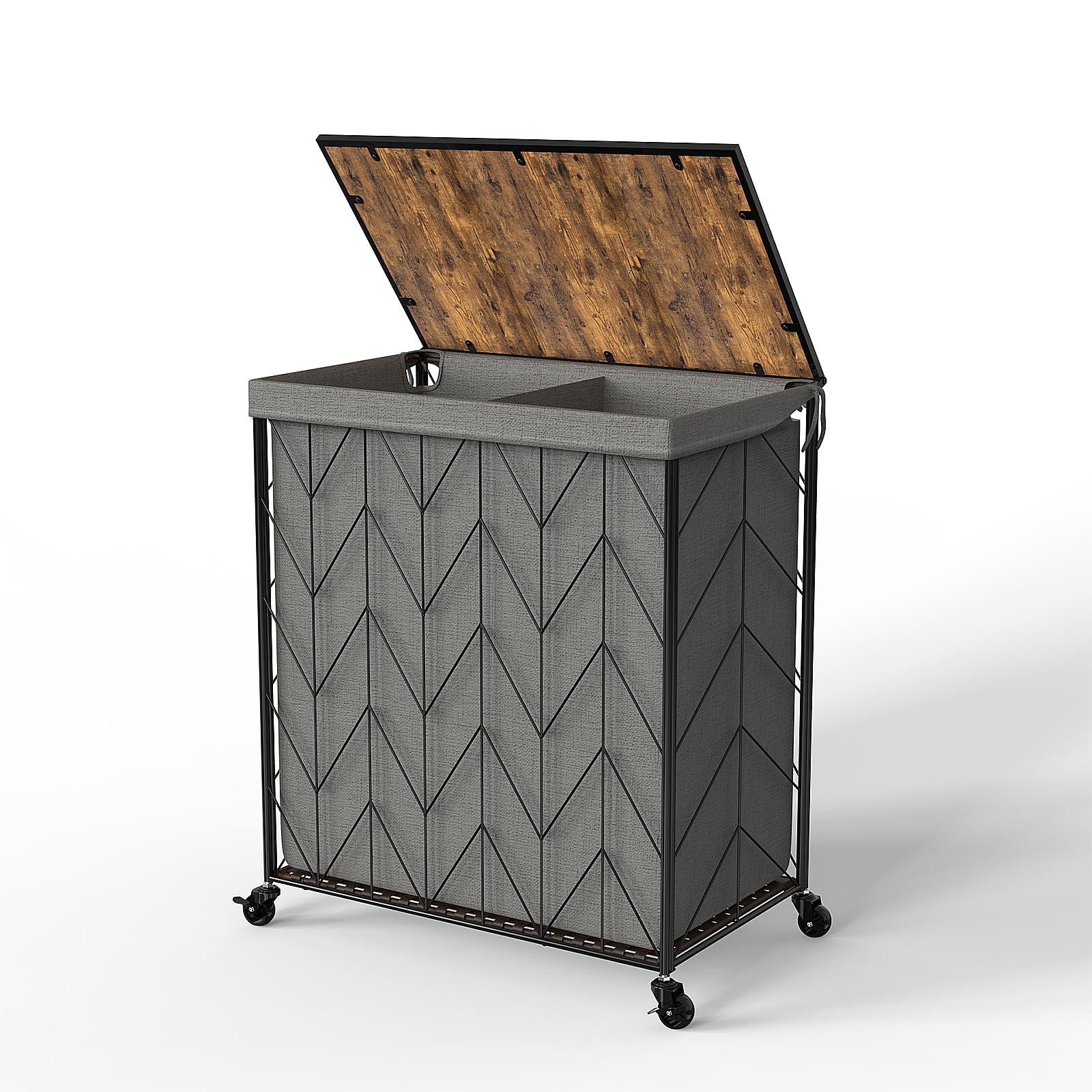 Amazon.com: Laundry Hamper with Wheels, 110L(29 Gal.) Large Clothes ...