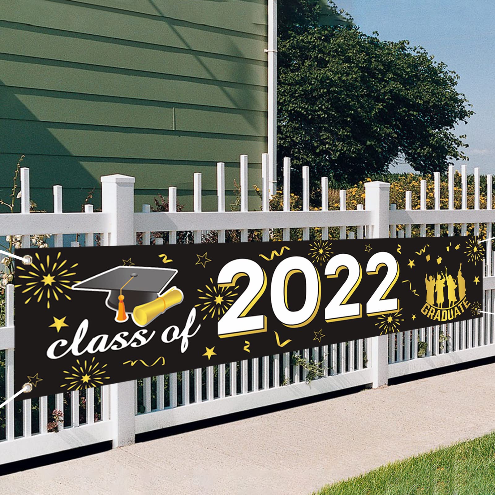 Buy Class of 2022 Banner, Congrats Graduation Banner 2022 Black and ...