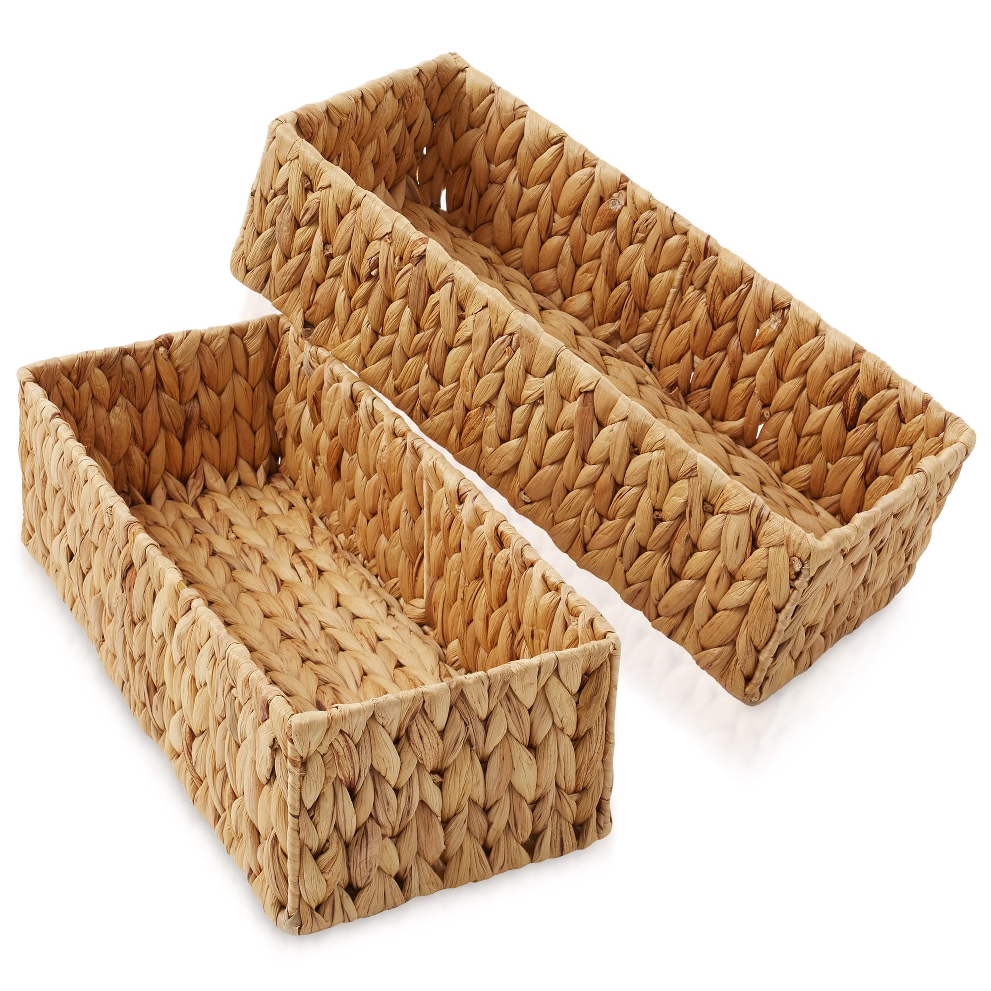 Amazon.com: Casafield Set of 2 Bathroom Storage Baskets, Natural ...
