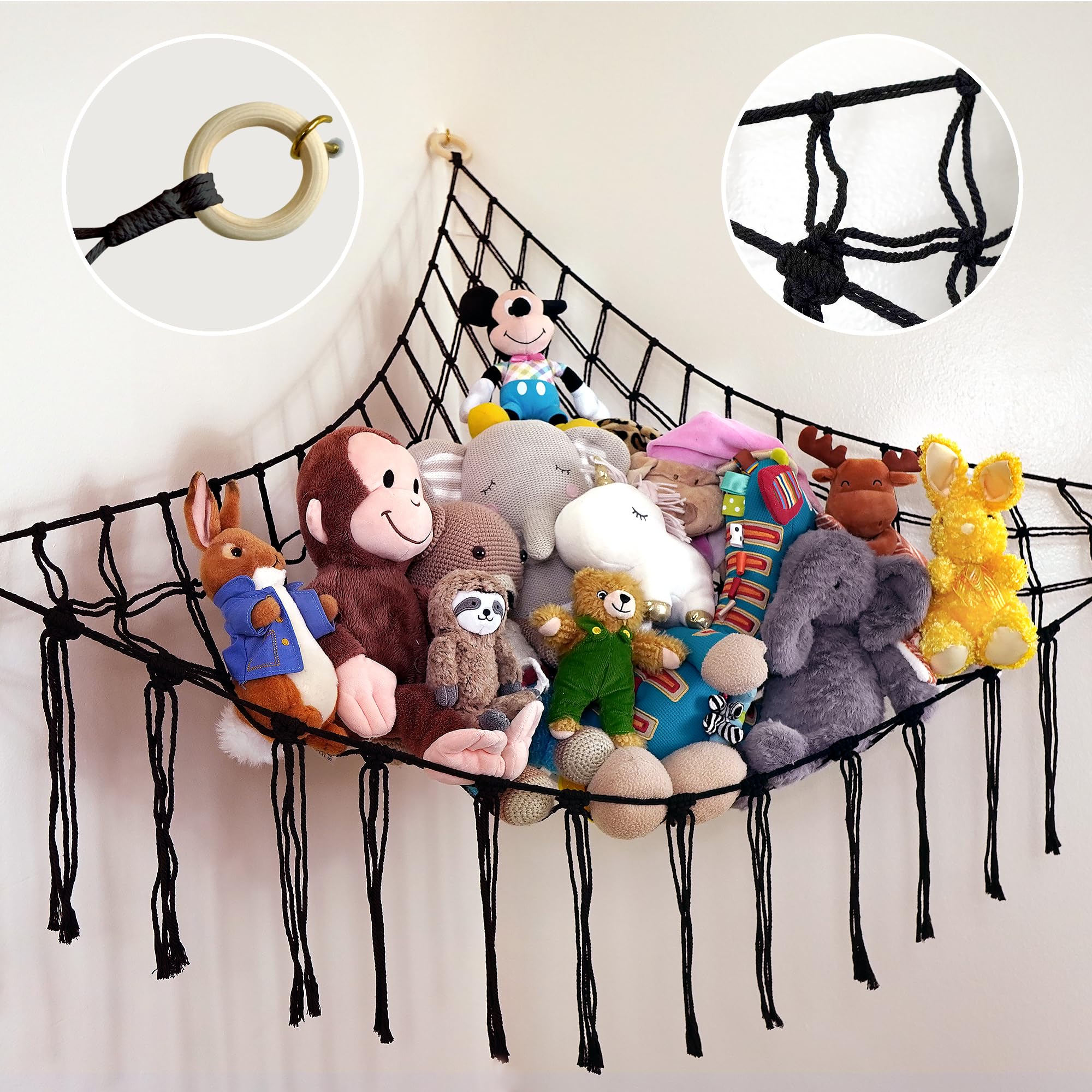 Amazon.com: ABBY BABY Large Stuffed Animal Hammock Corner - Stuffed ...