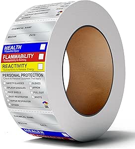 SDS Labels Stickers 1.5 x 2.5 Inch | Roll of 250 MSDS OSHA Data Labels ...