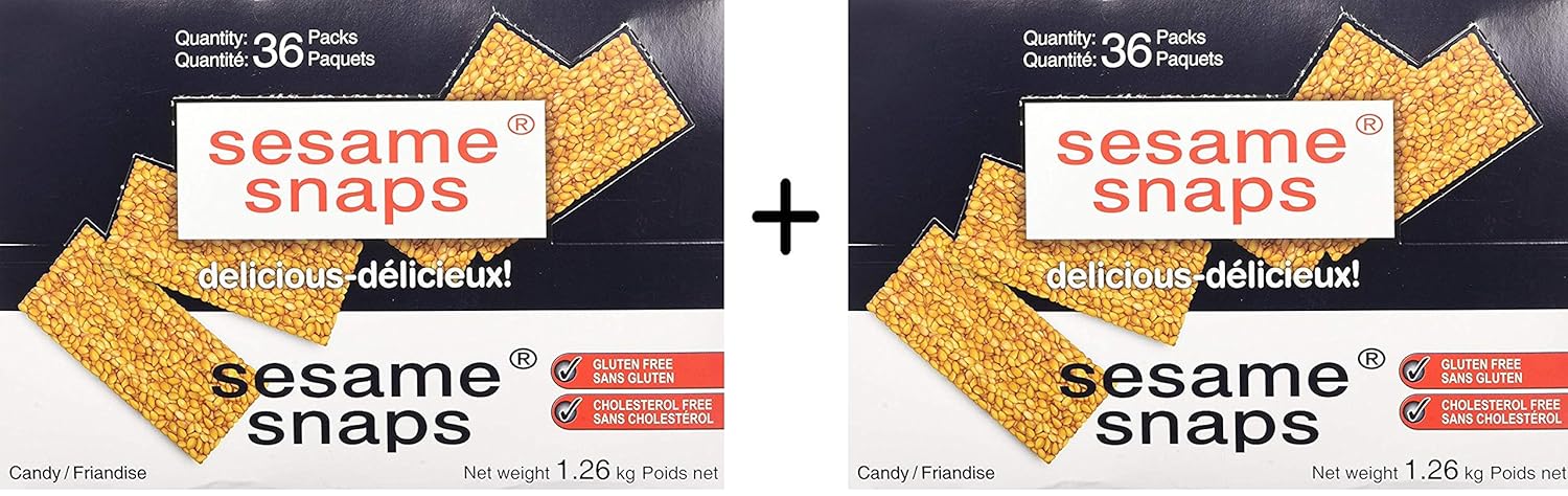 Amazon.com: Sesame Snaps Candy (36X35)Gram, 1.26 Kilogram (2 Pack ...