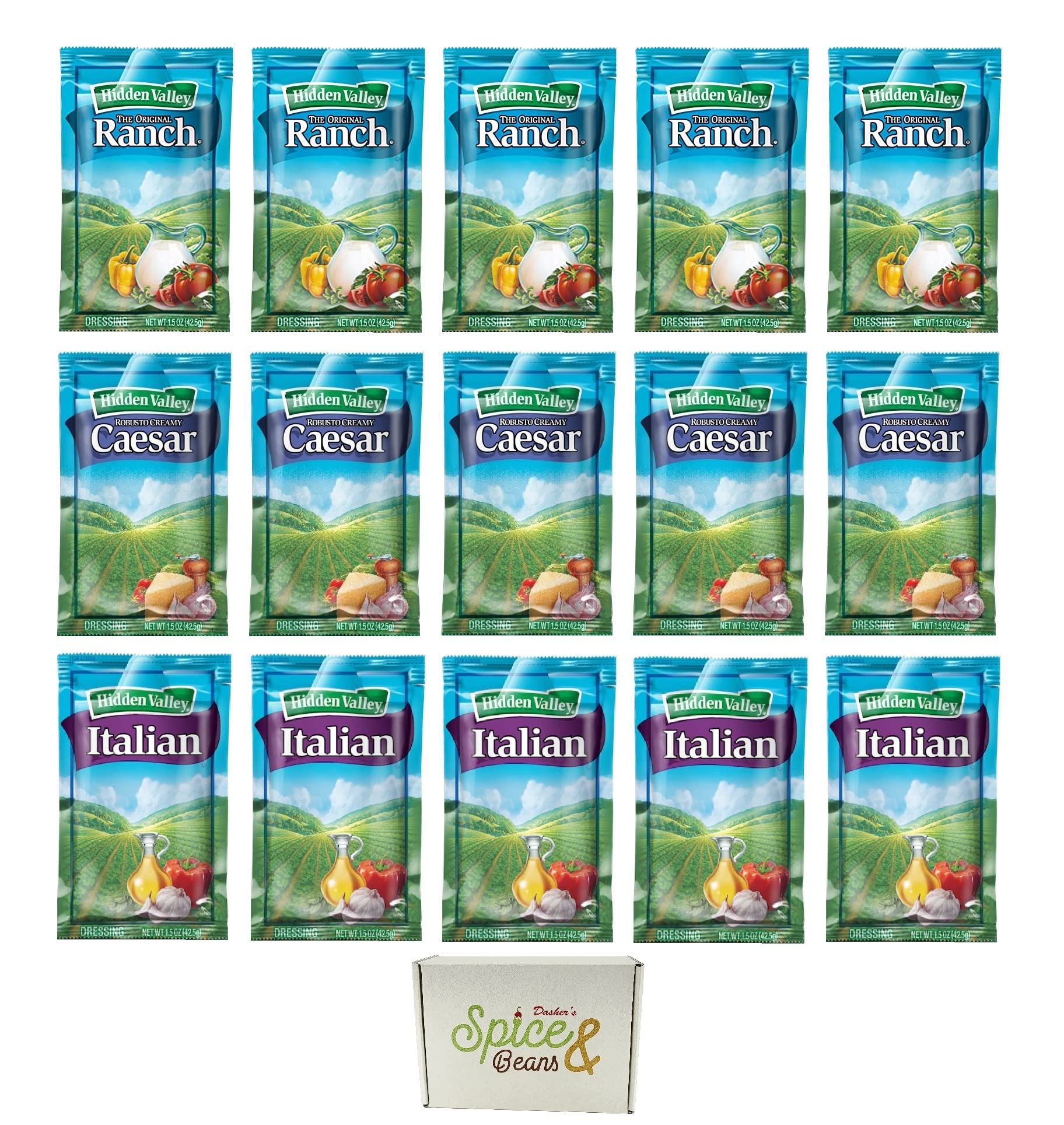 Amazon.com : Hidden Valley Salad Dressing Packets (Combo Ranch, Italian ...