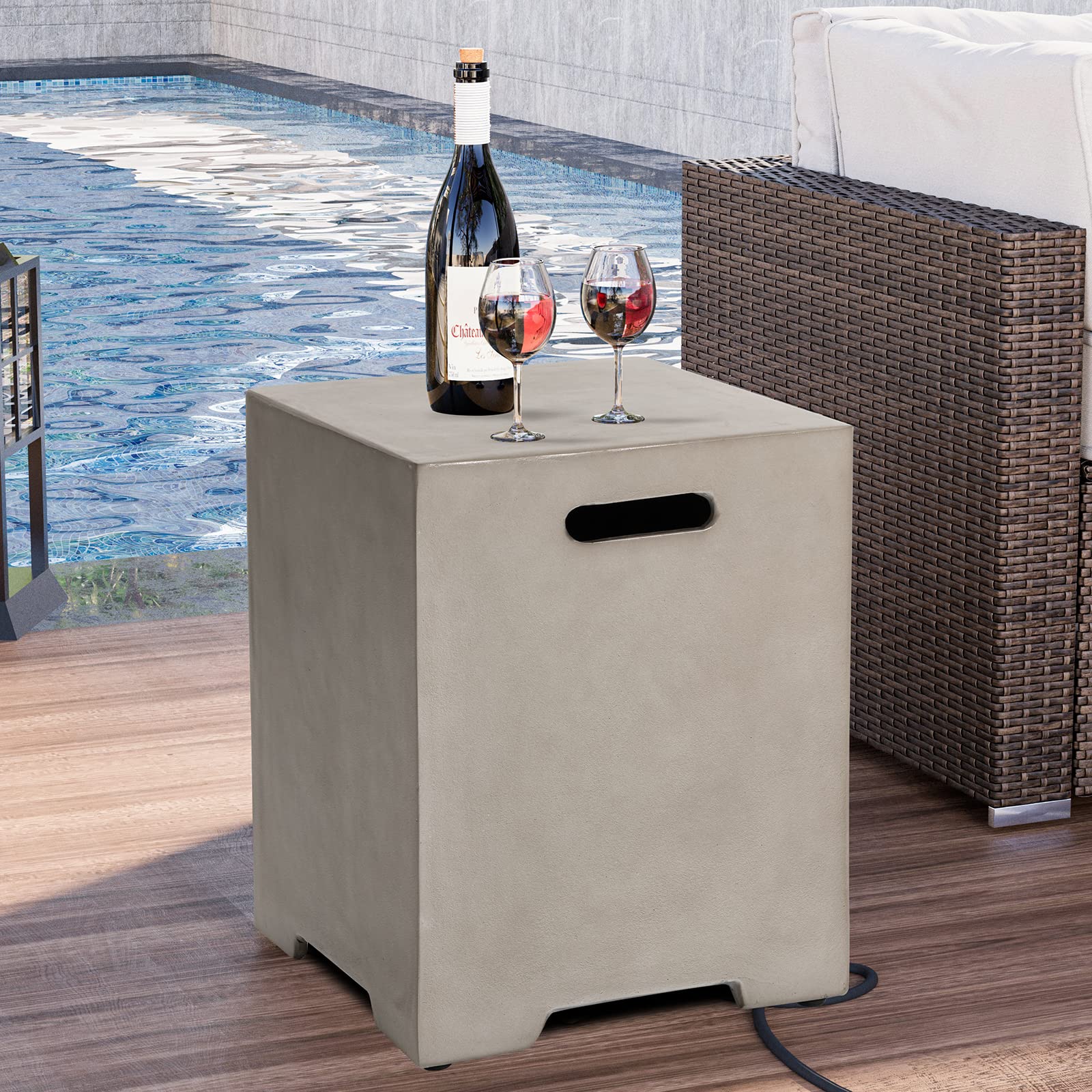 Snapklik.com : Propane Tank Cover Table 16 Inch For Fire Table, 20lb ...