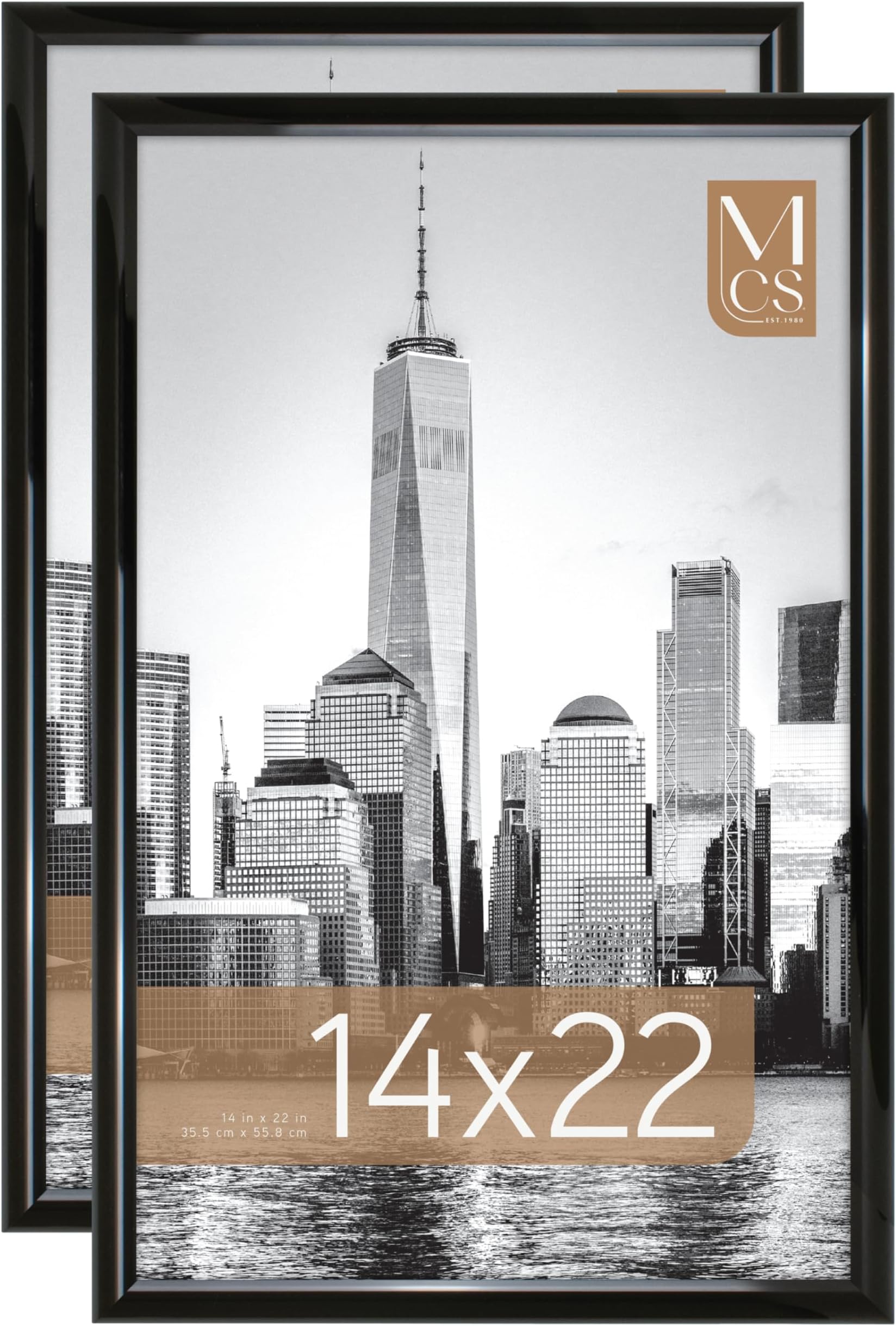 Amazon.com - MCS Studio Gallery Classic 14x22 Poster Frame Black ...