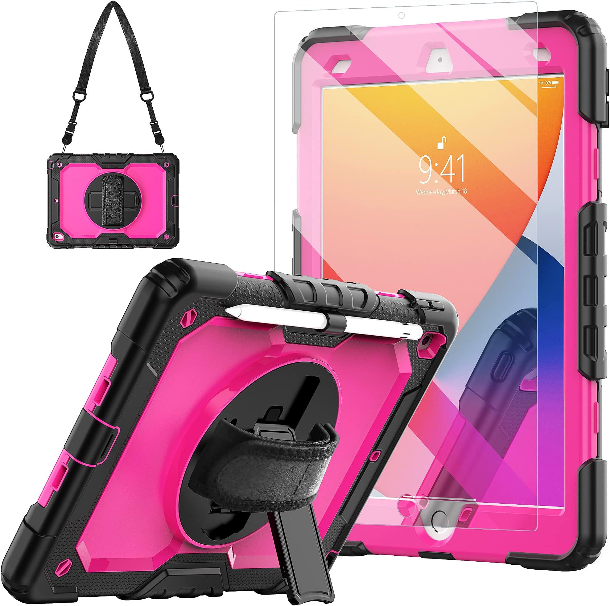 Amazon.com: BLOSOMEET Case for iPad 9th Generation 2021 10.2 Inch with ...