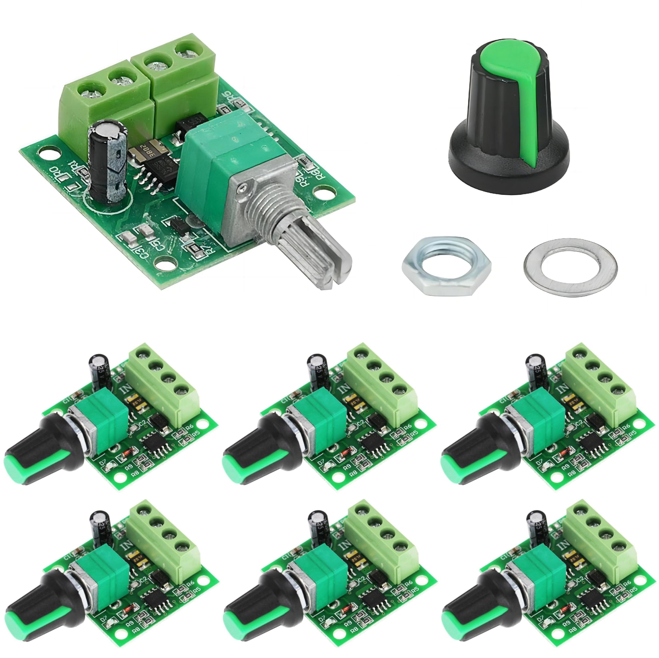 WWZMDiB 6Pcs DC PWM Motor Speed Controller DC 1.8-15V to 1.8V-3V-5V-6V ...