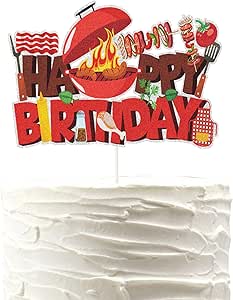 Amazon.com: Barbecue Cake Topper for BBQ Sausage Roti Grill Cooking ...