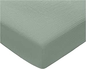 Amazon.com: Comfy Cubs 100% Muslin Cotton Fitted Crib Sheet - Soft ...