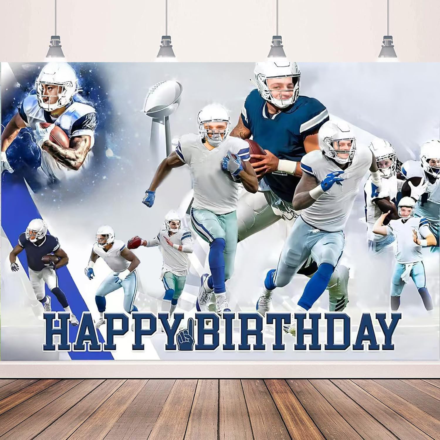 Amazon.com : American Football Theme Birthday Backdrop for Cowboys ...