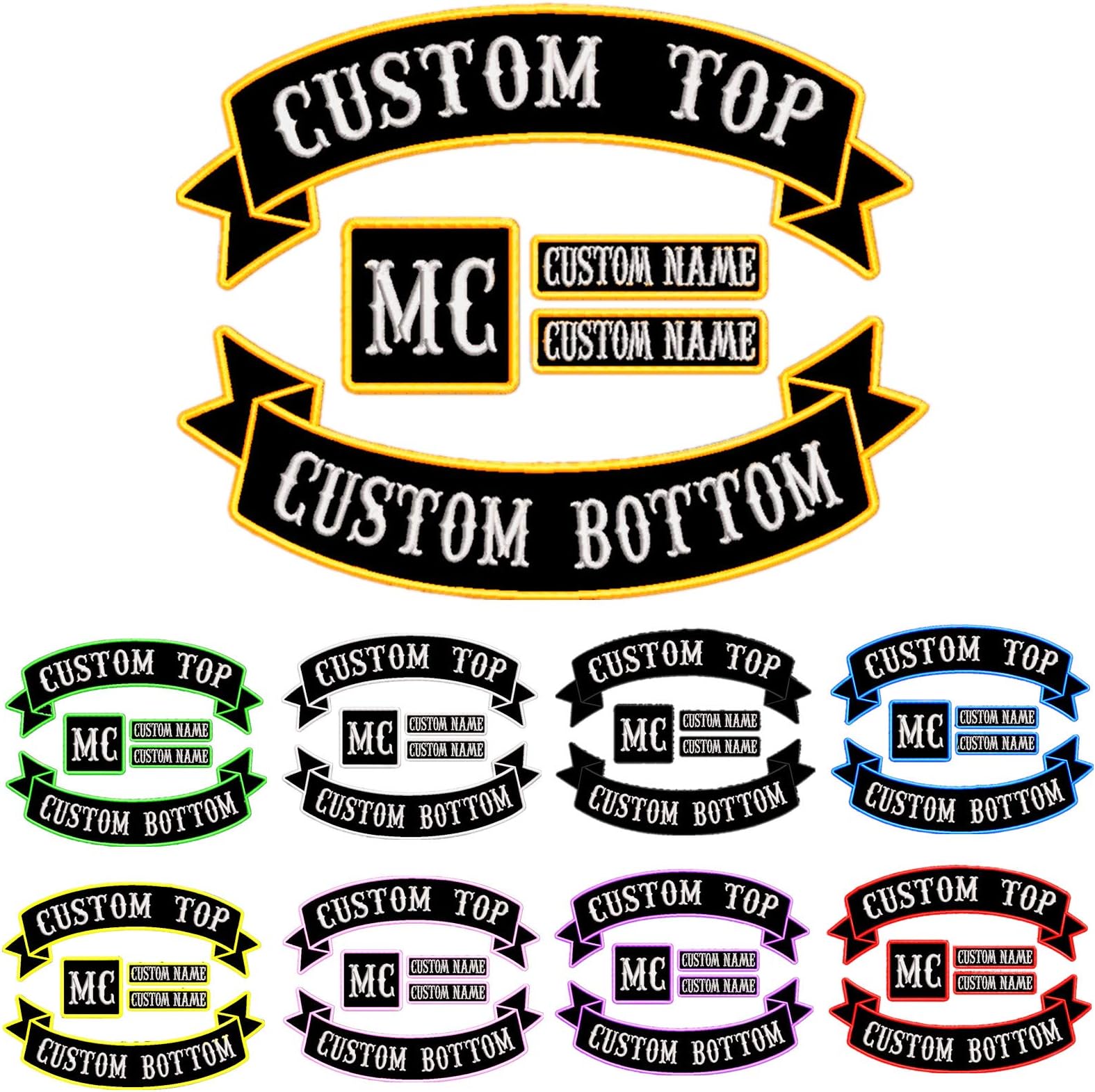 Amazon.com: Custom Patch Vest Biker Motorcycle Rocker Name Patches ...