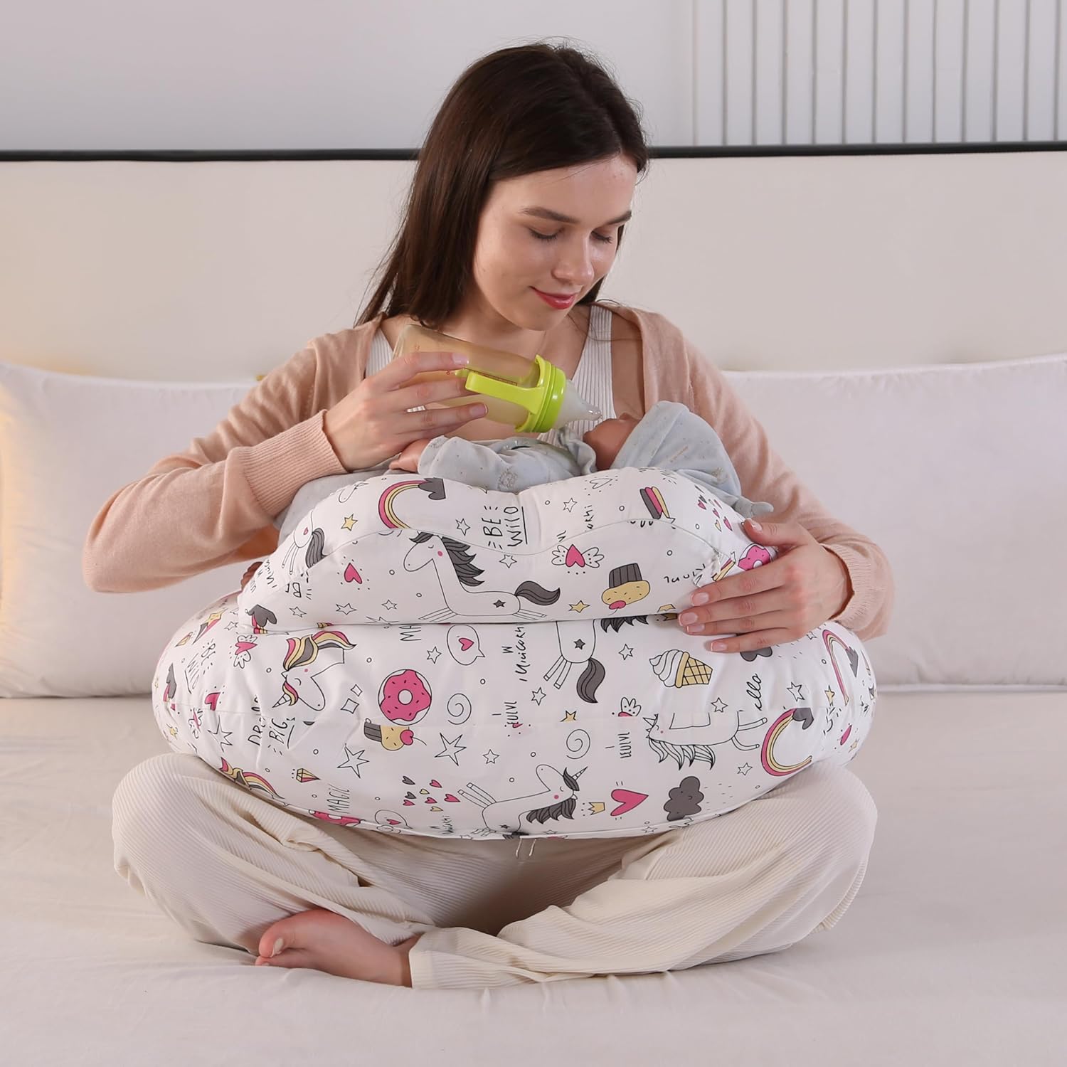 Amazon.com : BABYLIAN Nursing Pillow for Breastfeeding,Ergonomic Baby ...
