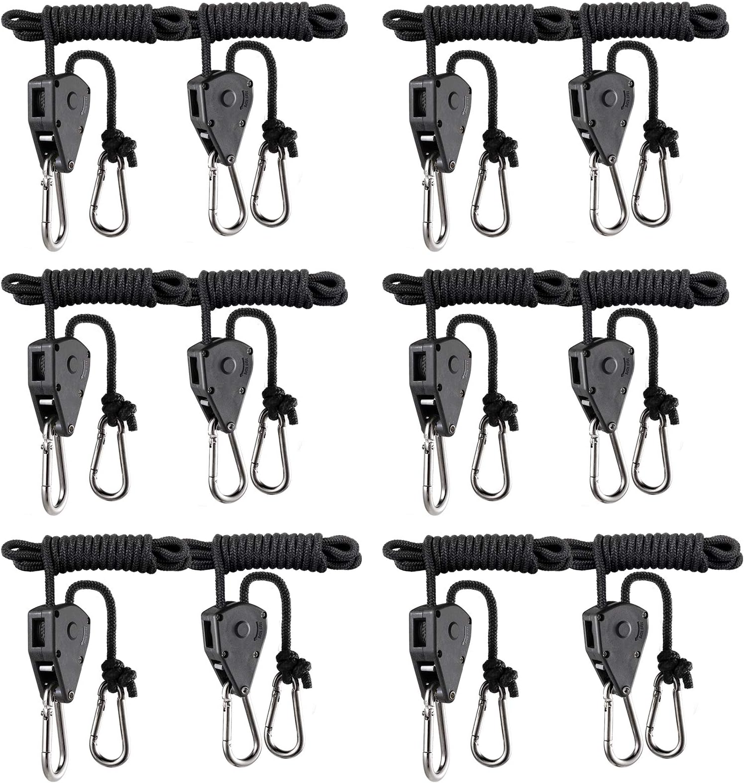 iPower 1/8 Inch Adjustable Grow Light Hangers, 8 Feet Long Heavy Duty ...