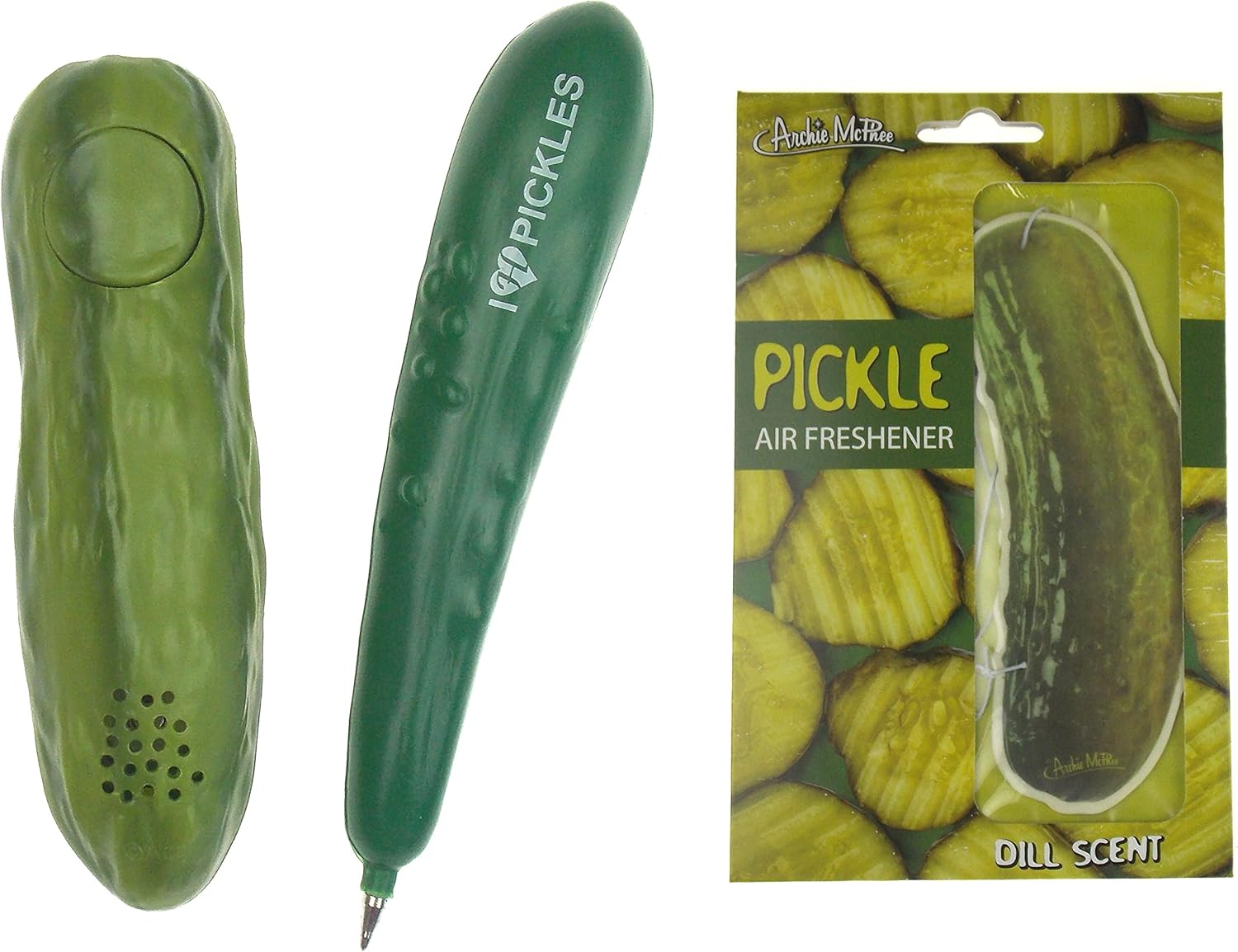 Yodelling Pickle Bundled with a Pickle Air Freshener & Pickle Pen ...