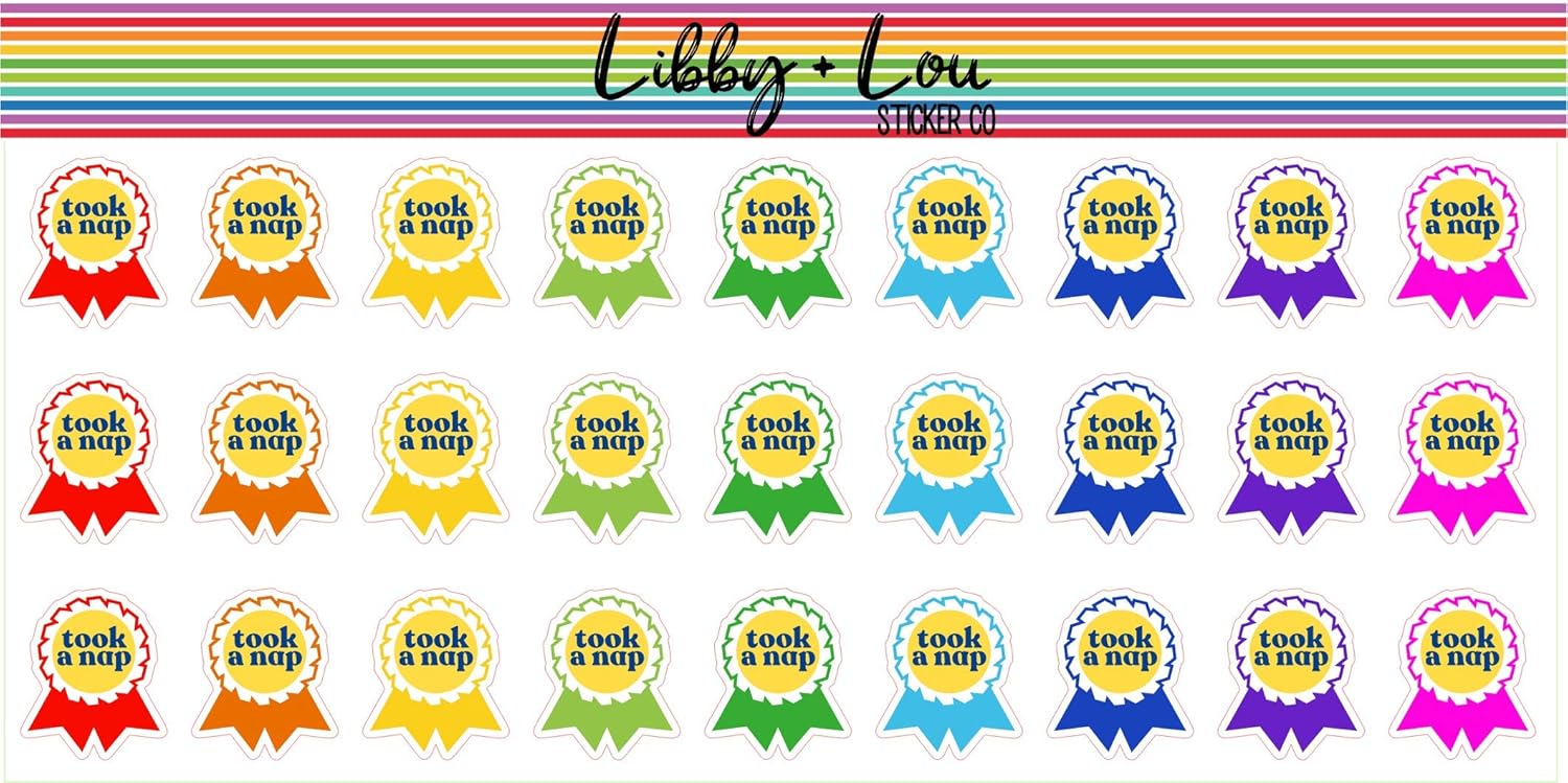 Amazon.com: Nap Award Planner Sticker | Libby and Lou Sticker Co : Arts ...
