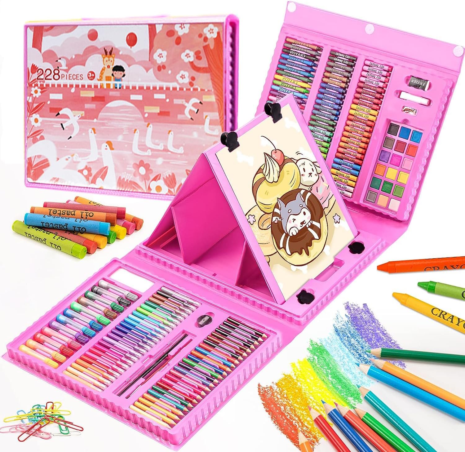 Set de Arte Profesional 228-Piezas, Kit de Dibujo Colores Profesionales ...