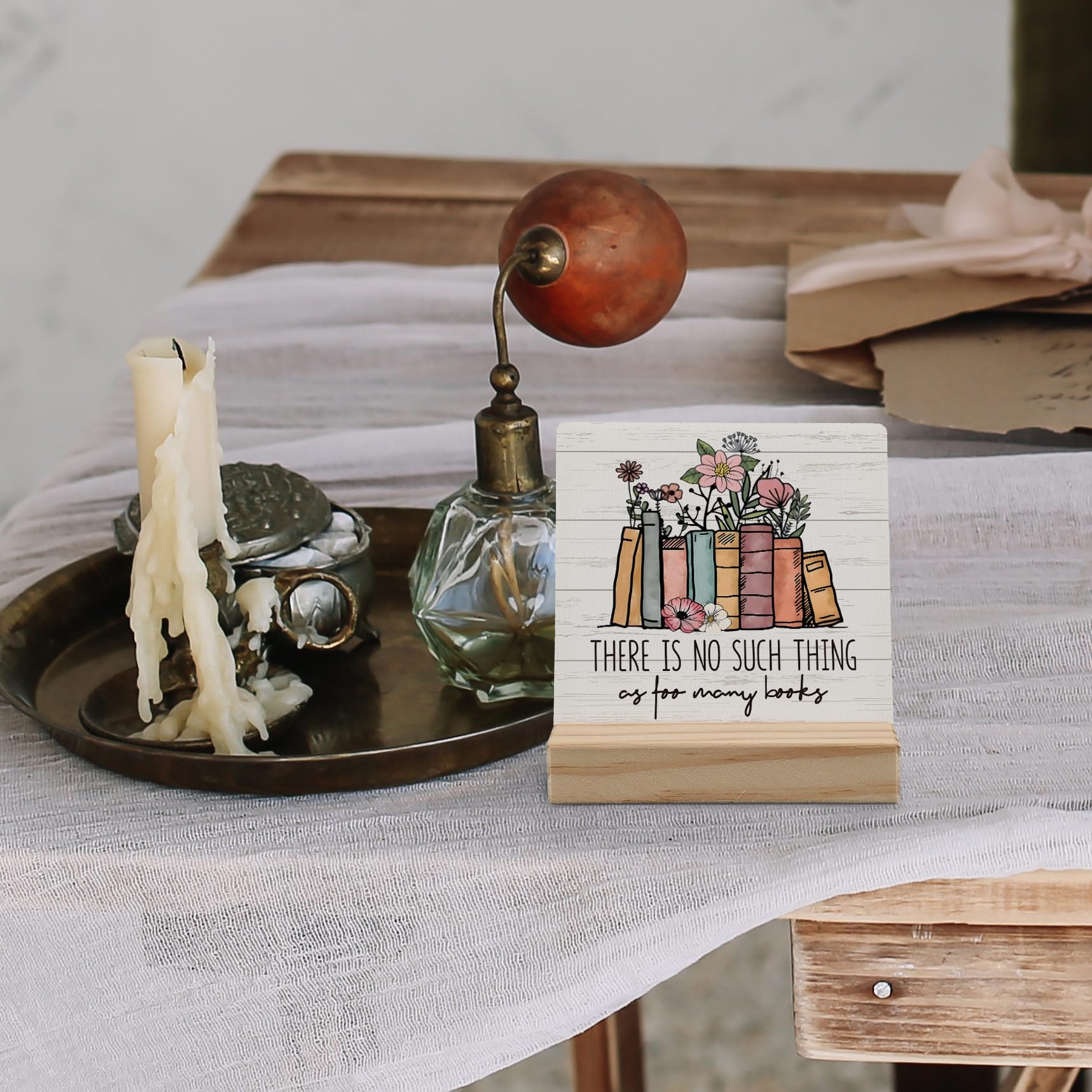 Snapklik.com : ANIANG Reading Room Book Desk Decor, Book Lovers ...