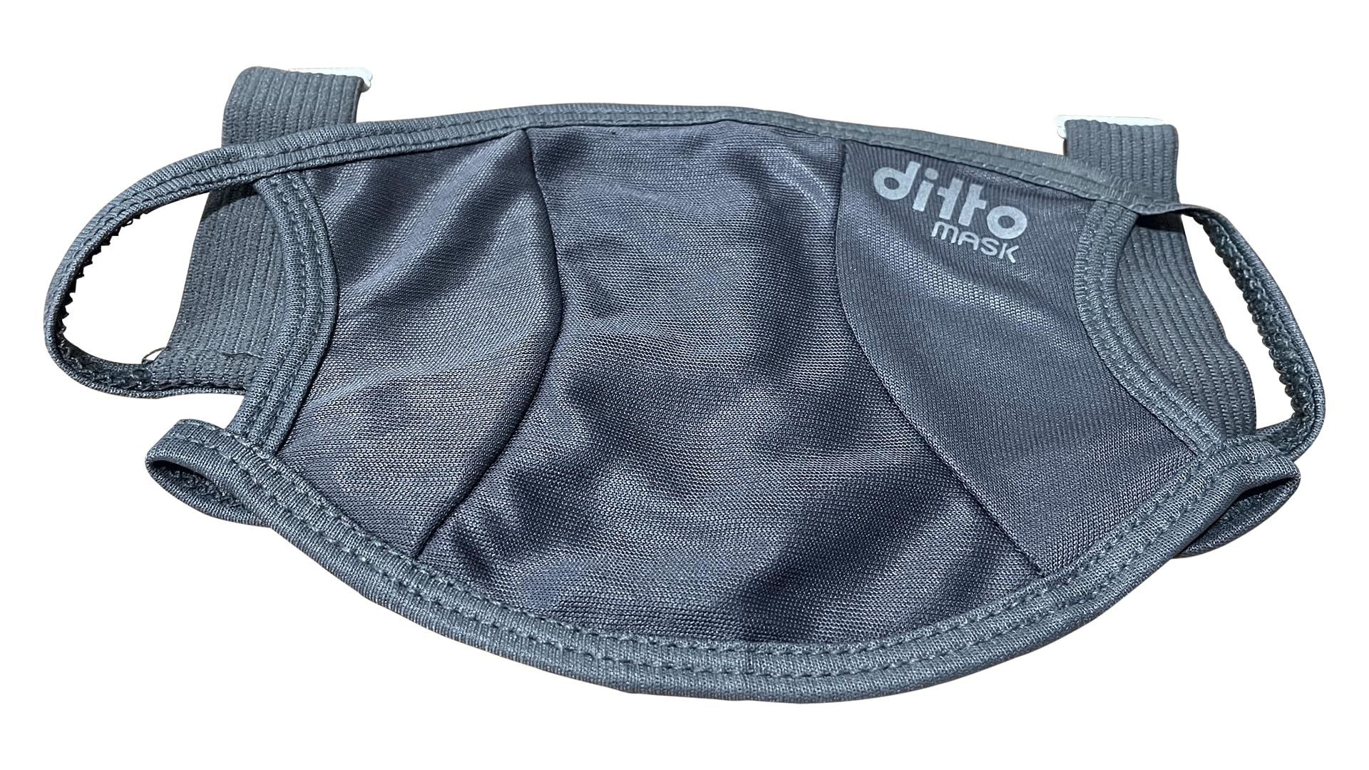 dittoMASK Sports Face Mask with Adjustable Head Strap, Grey, Unisex, 2 ...