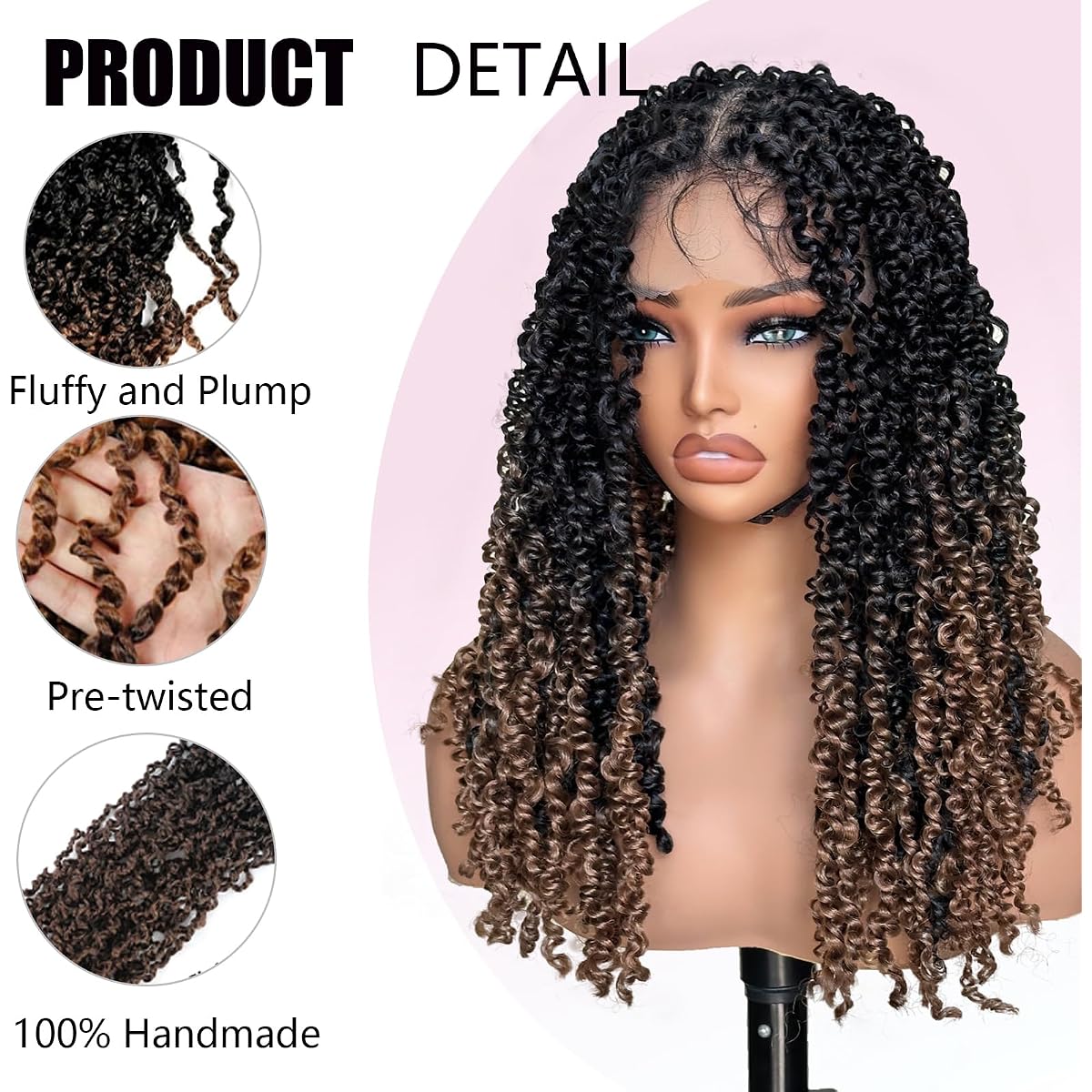 $11/mo - Finance Ombre Brown 13x6 Braid Wig Ash Brown Butterfly Locs ...