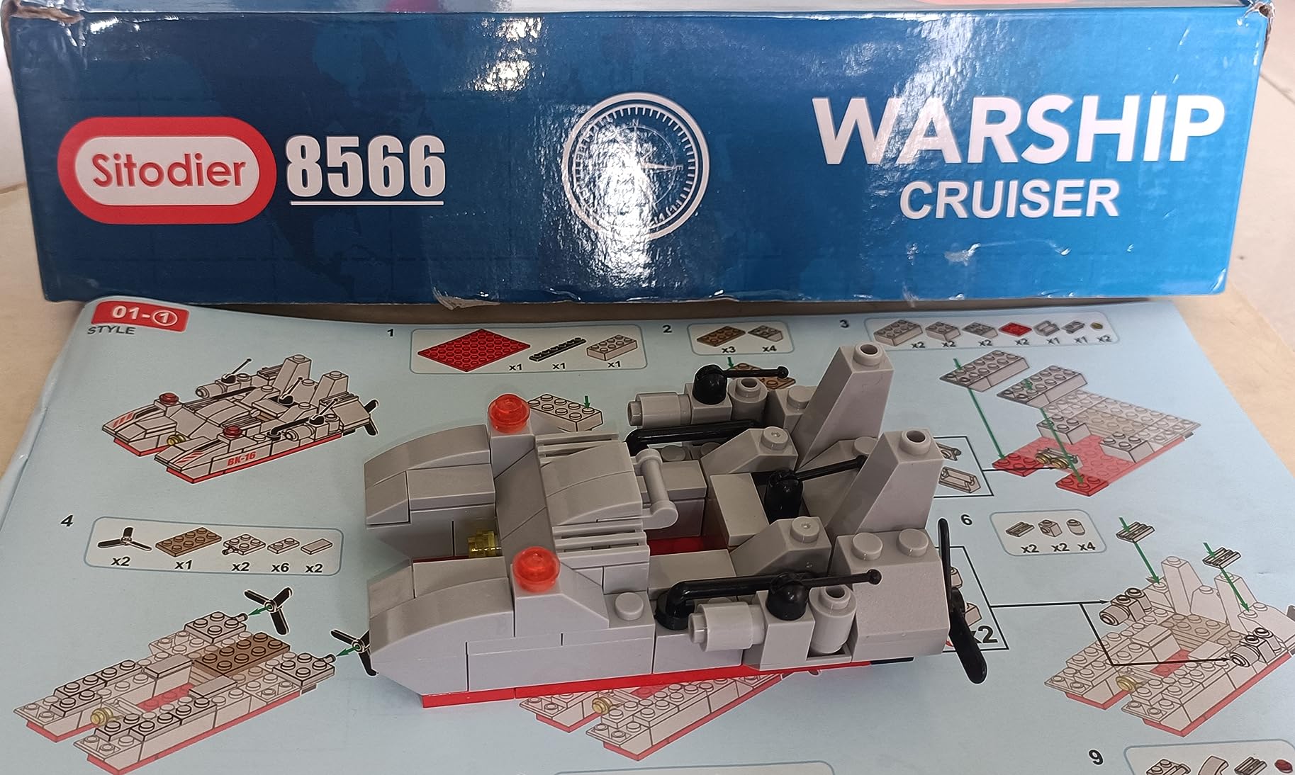 Sitodier Warship Cruiser Building Block Toy For Toddlers, Multi, 811 ...
