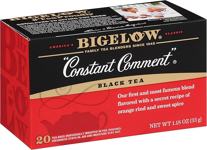 Bigelow Constant Comment Black Tea Bags, 20 Count Box (Pack of 6 ...
