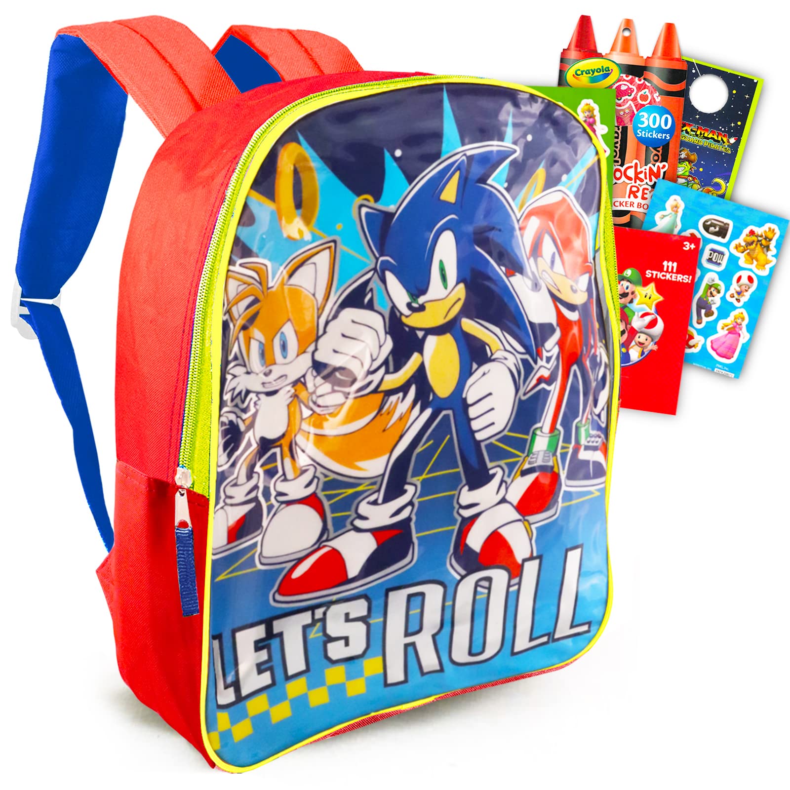 Buy Sonic the Hedgehog Backpack for Kids - 15'' Sonic Backpack Bundle ...