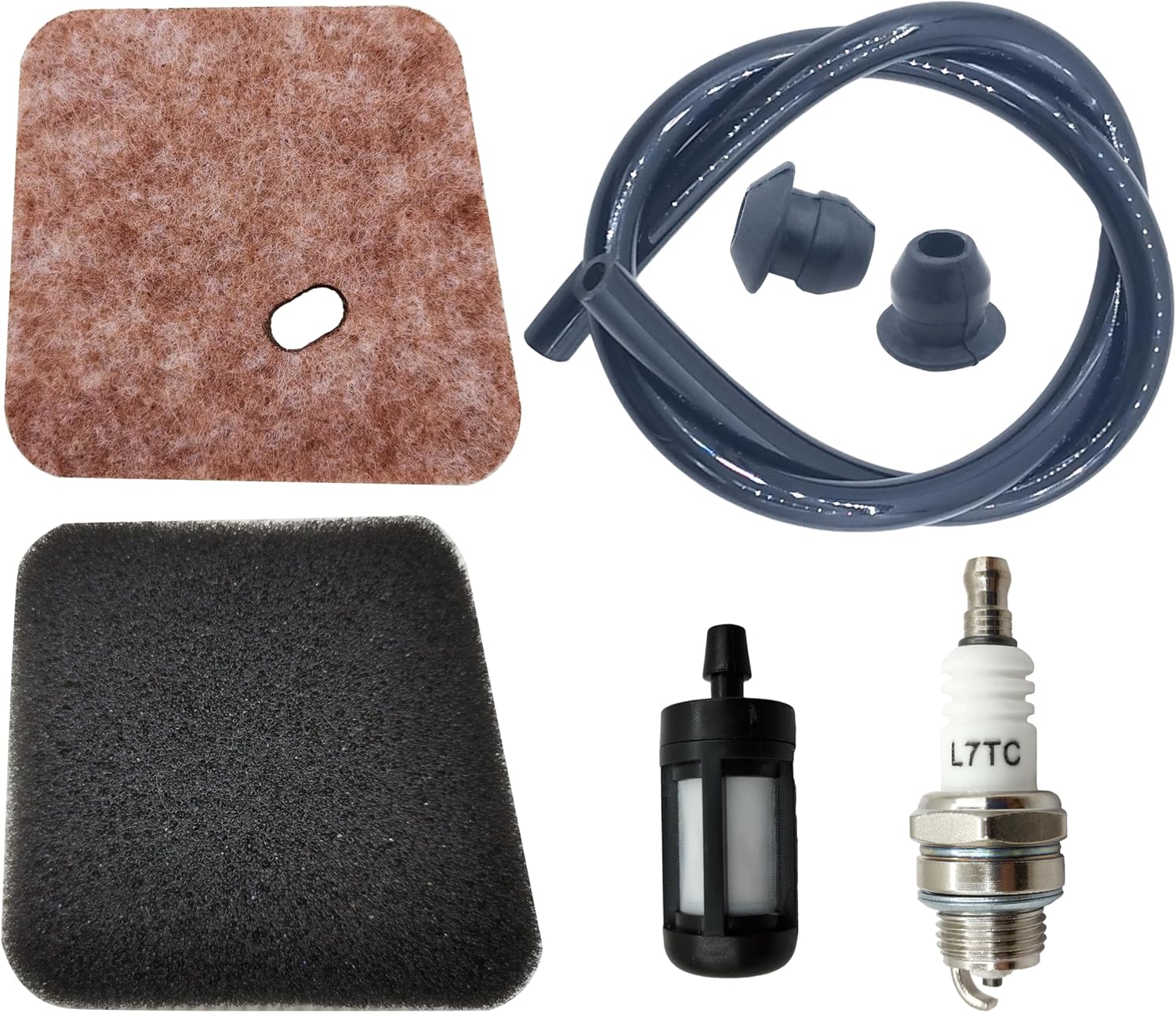 Amazon.com: Air Filter Pre Filter Spark Plug and Fuel Filter Line ...