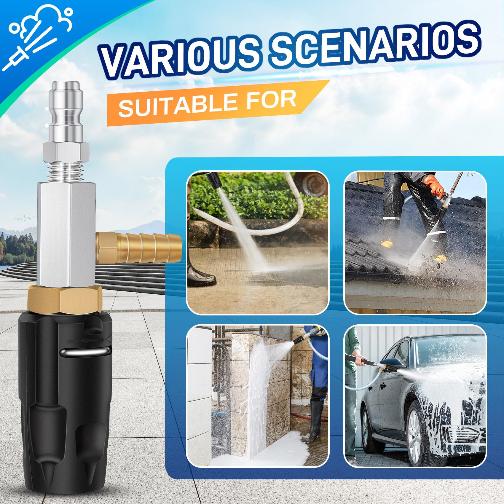 Snapklik.com : Magula Adjustable Long Range Pressure Washer Nozzle Kit ...