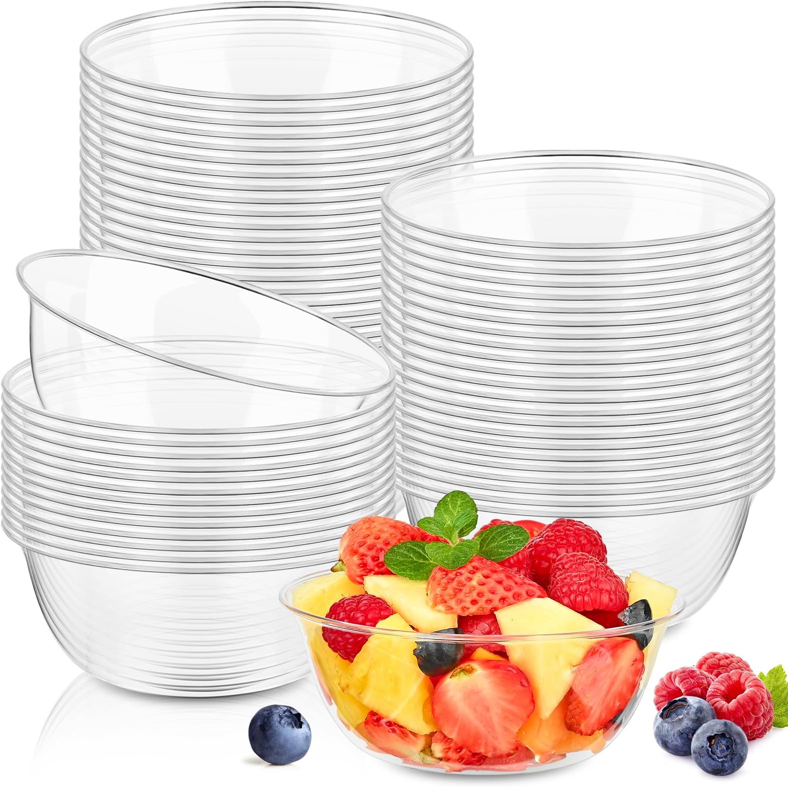 Amazon.com: KUCKOW Clear Bowls, 100 PCS Ice Cream Cups, Halloween Candy ...