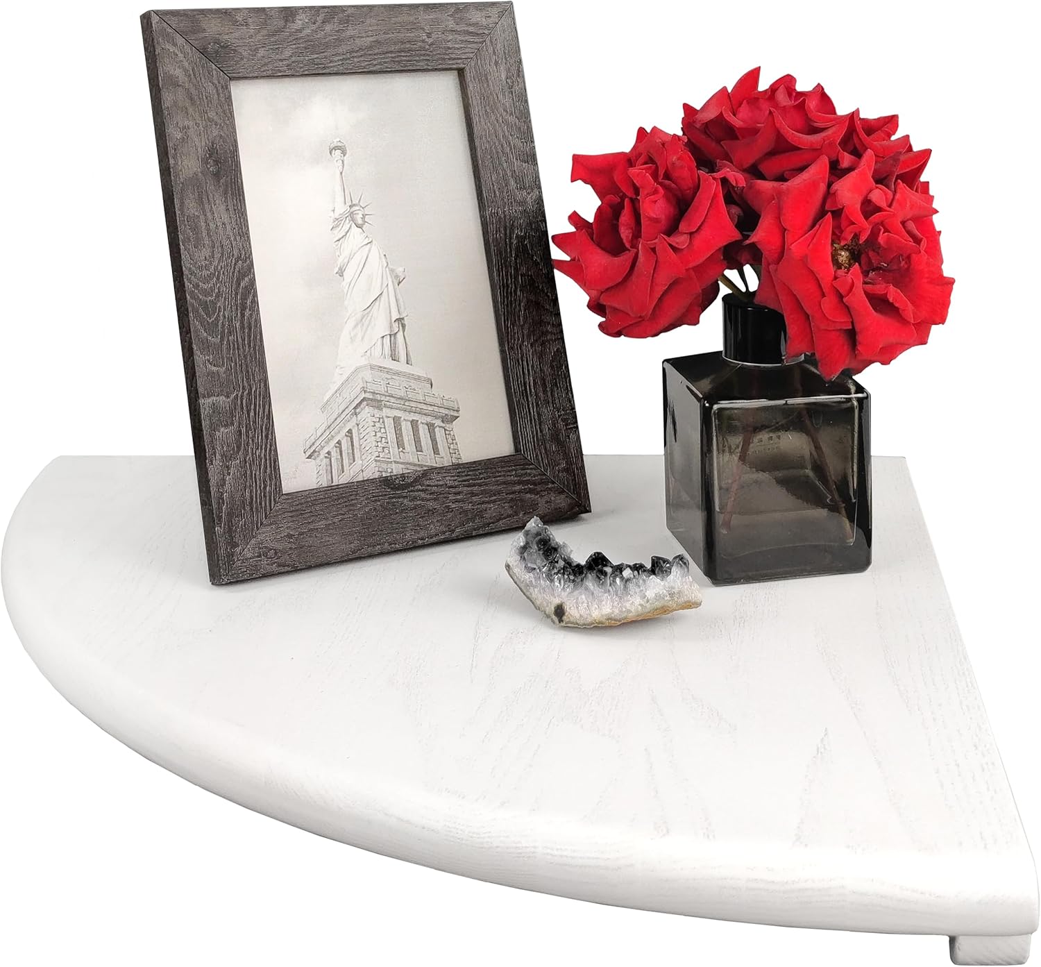 Amazon.com: Wood Wedge Rustic Floating Corner Shelf, Storage Organizer ...