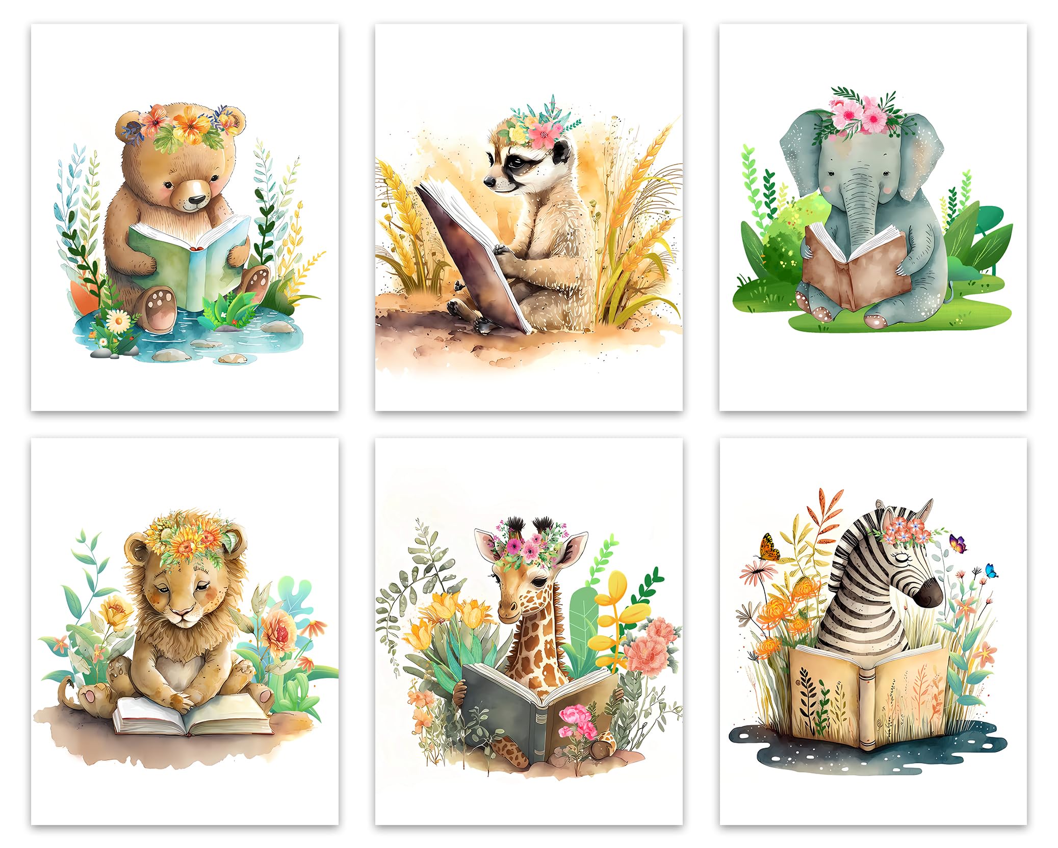 Animals Reading Clip Art