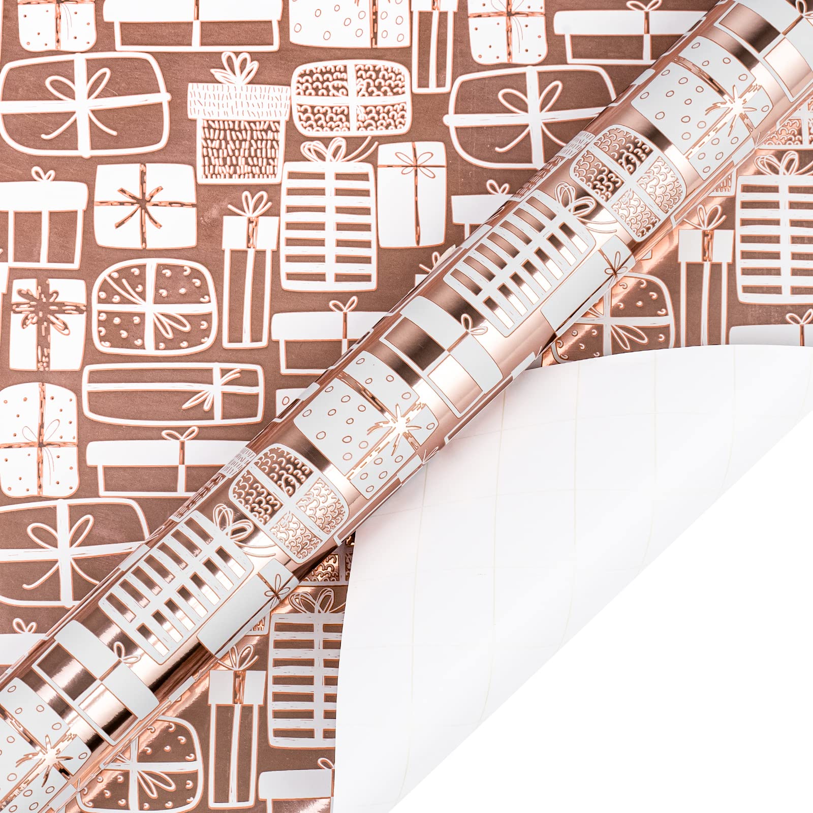 Snapklik.com : WRAPAHOLIC Jumbo Rose Gold Wrapping Paper - 30 Inch X 33 ...