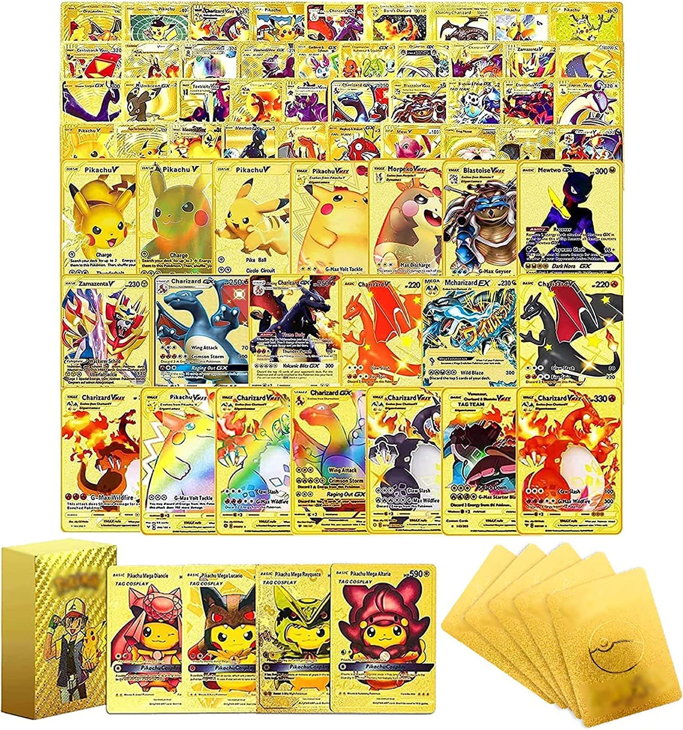 Paybox Poke Moon 55 Pcs Gold Foil Card Assorted Cards | Desertcart Sri ...