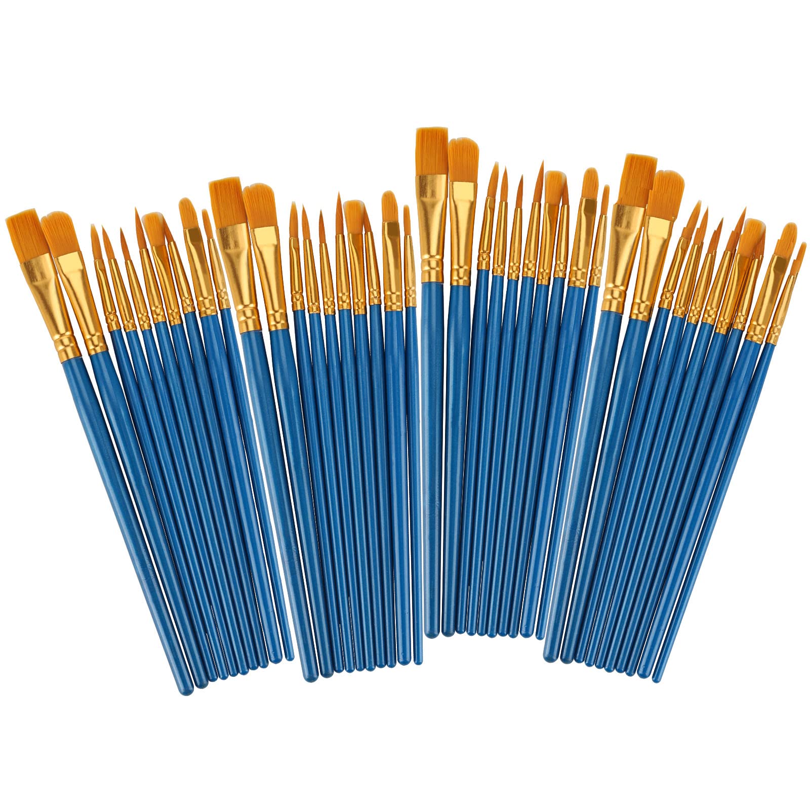 40 Pieces Paint Brushes Set Detail Small Brush, Oil Watercolor Acrylic ...