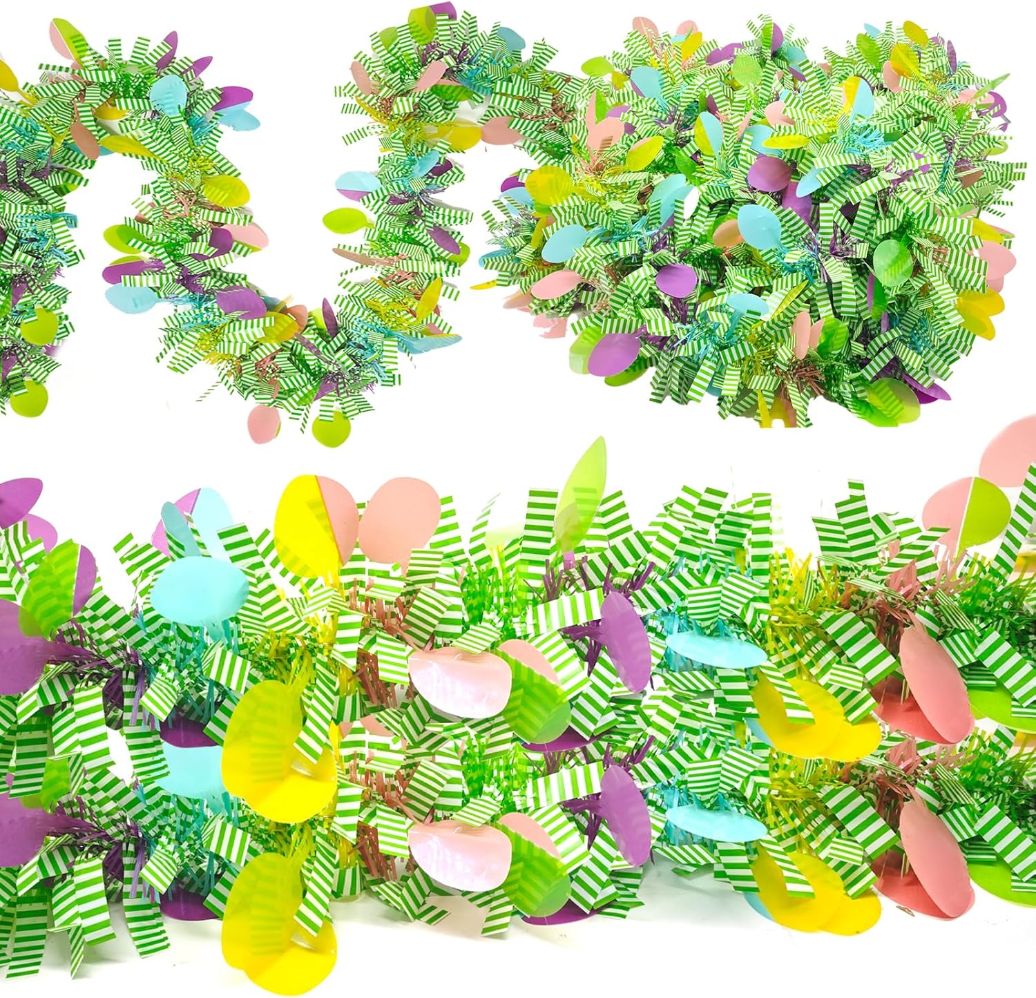 Amazon.com: Easter Tinsel Garlands,32.8FT Colorful Metallic Twist ...
