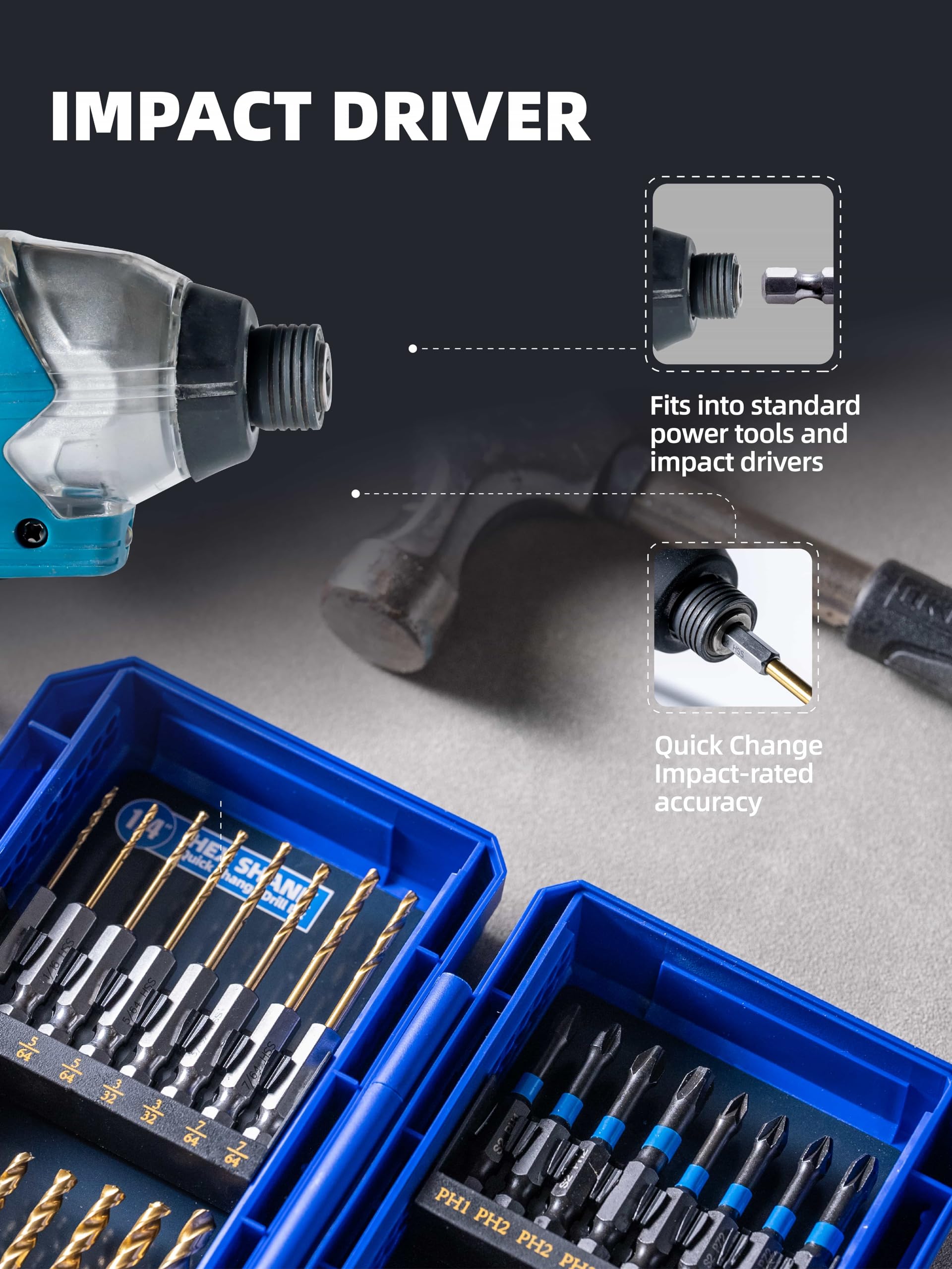 Snapklik.com : 30PCS Impact Driver Bit Set Include Screwdriver Bit Set ...