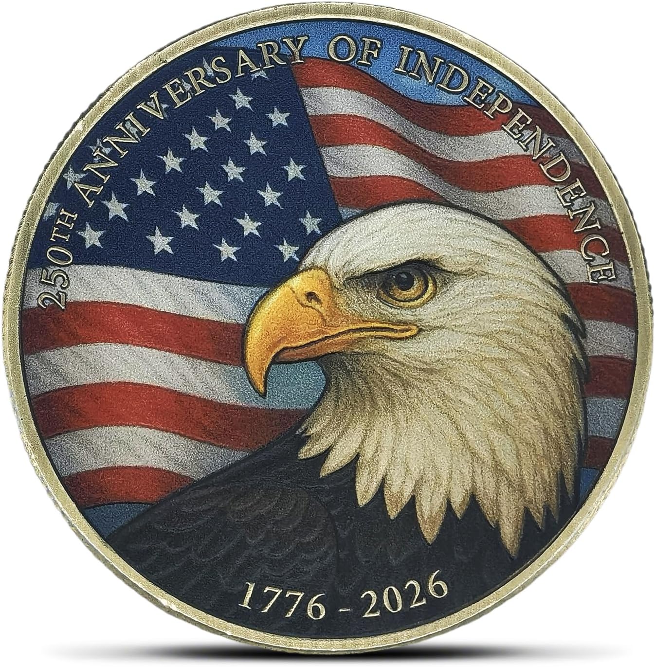 250th US Independence Anniversary Challenge Coin - 1776-2026, Honoring ...