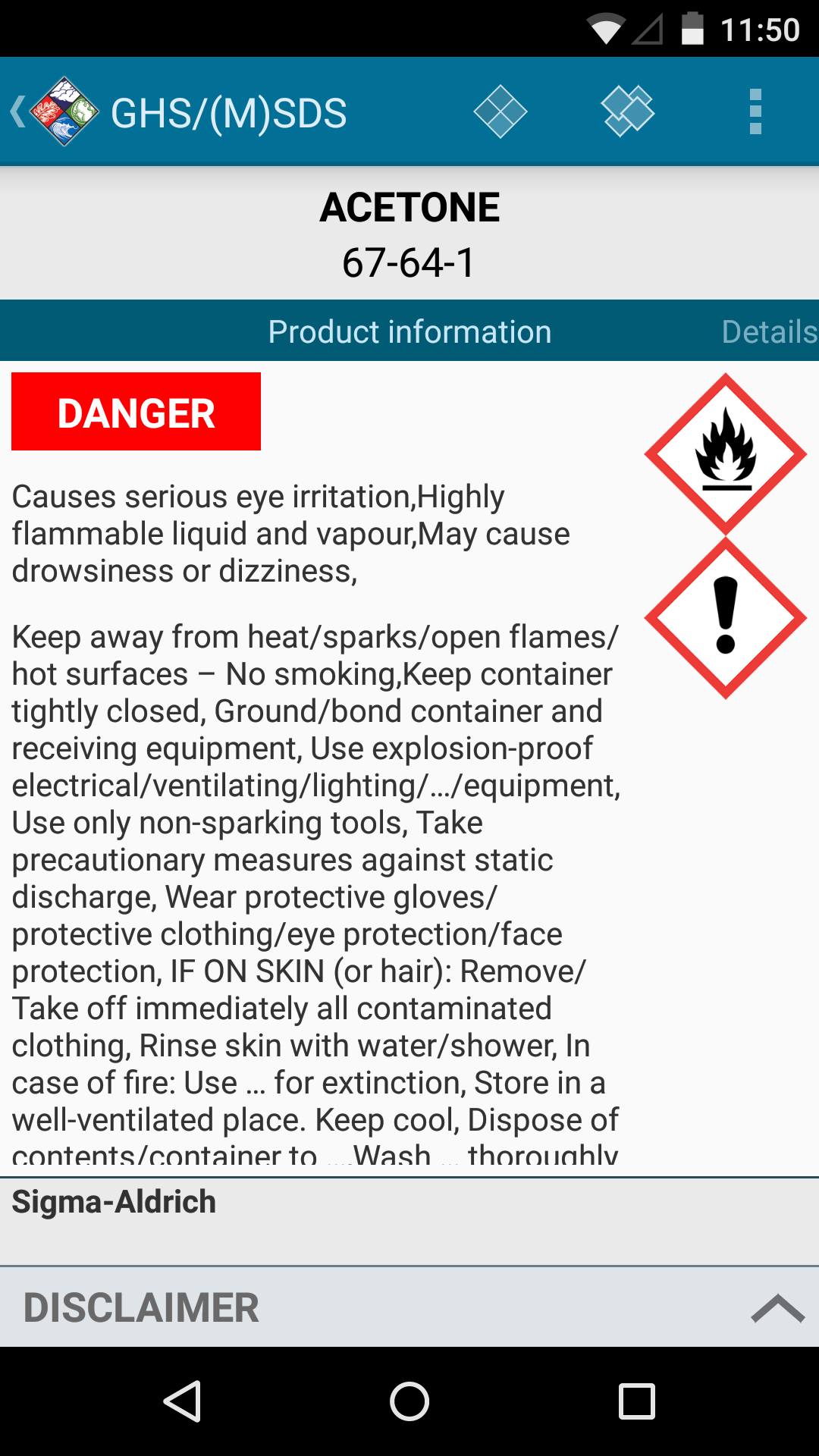 EMS.GHS/(M)SDS - App on Amazon Appstore