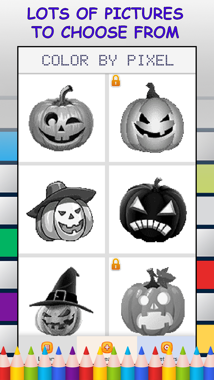 Jack-o'-lanterns Color by Number - Free Pixel Art Game - Coloring Book ...