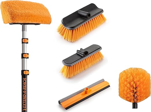 Amazon.com: 36 Foot Exterior House Cleaning Brush Set & Cobweb Duster ...