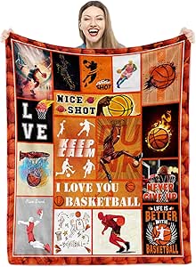 Amazon.com: Basketball Blanket for Boys Girls, Soft Cozy Basketball ...