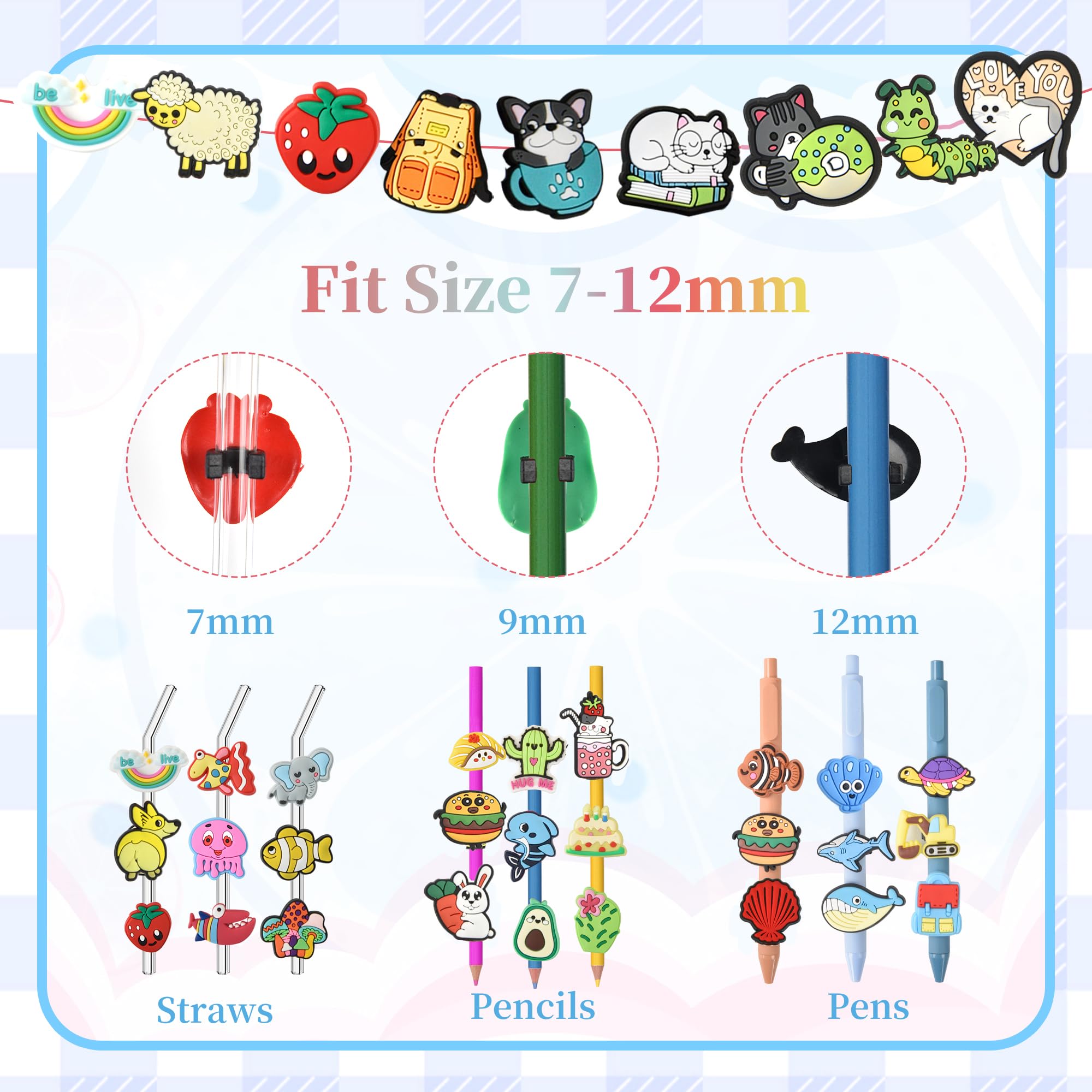 Snapklik.com : 100pcs Pencil Toppers Decoration Random Cute Pencil ...