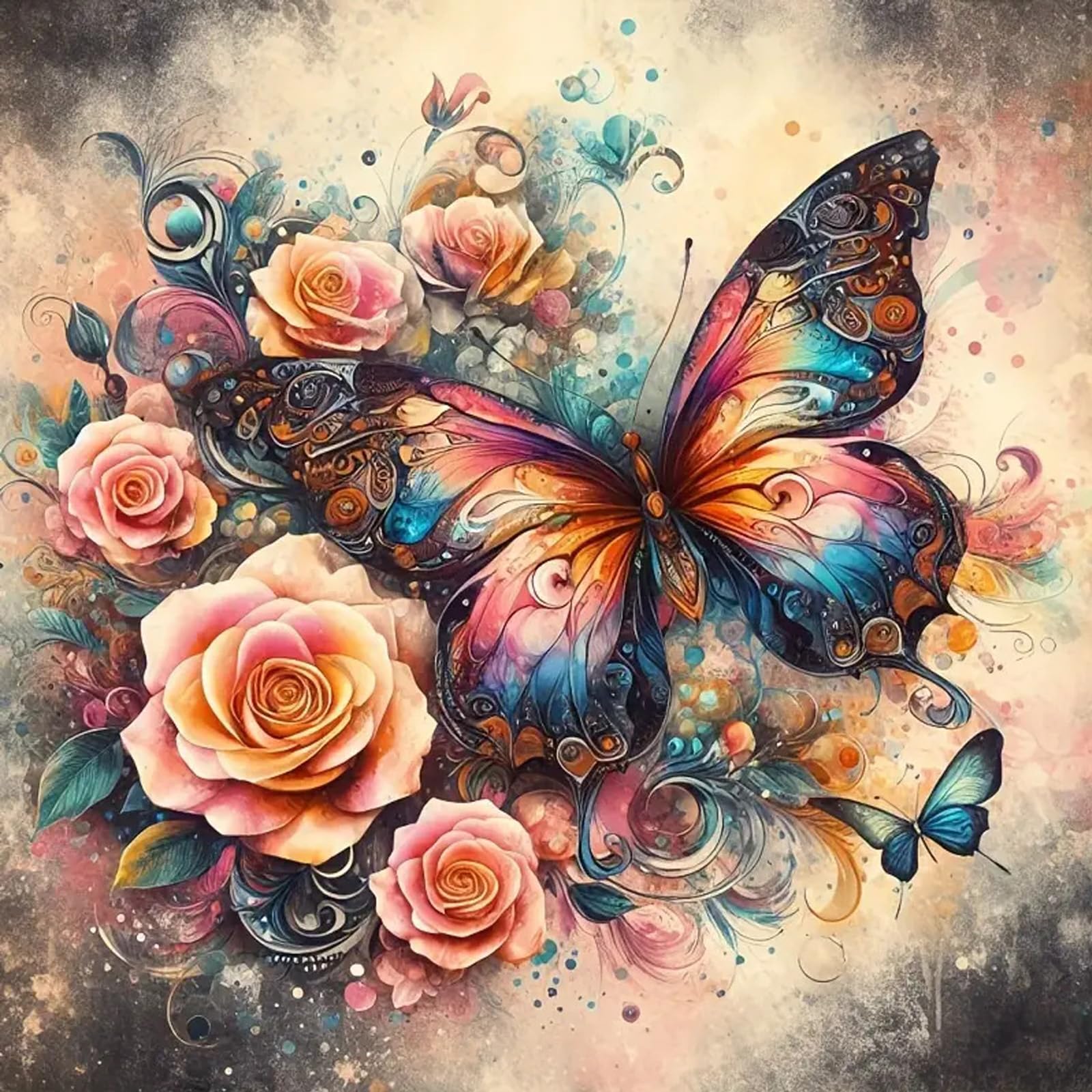 Amazon.com: Imartful DIY Colored Butterfly Diamond Art Kits for Adults ...