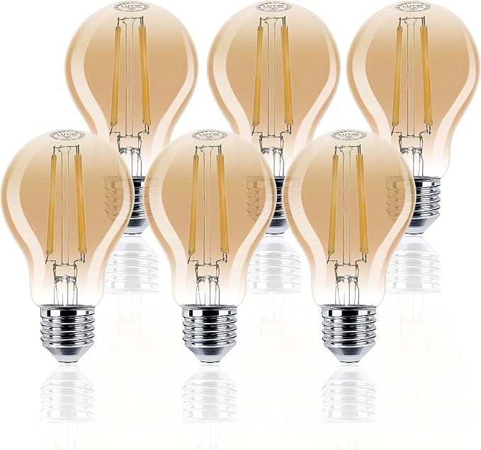 Amazon | LUTW LED電球 E26口金 エジソン電球 60W形相当 6W 2700K電球色 エジソンバルブ 620lm 全方向タイプ 裸電球 調光器非対応 PSE認証済み ...