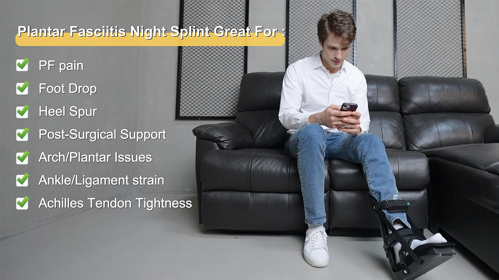 KD Plantar Fasciitis Night Splint Leg Support Brace, Plantar Fasciitis ...