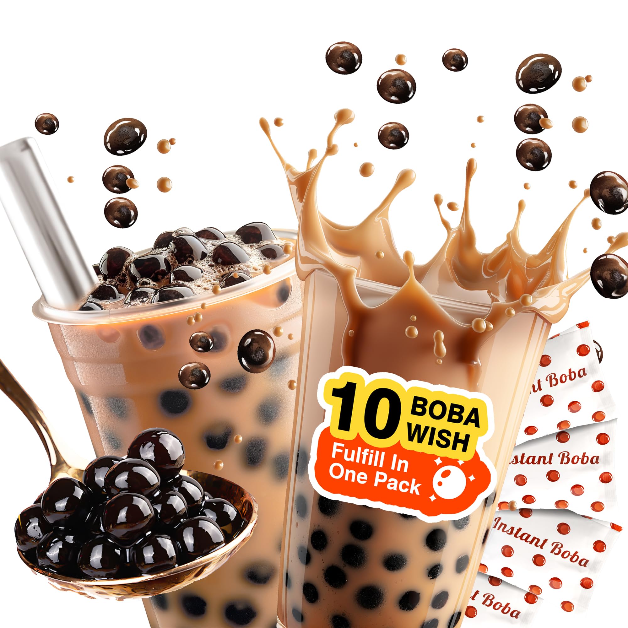 Snapklik.com : 10 Packes Black Tapioca Pearls For Bubble Tea Kit ...