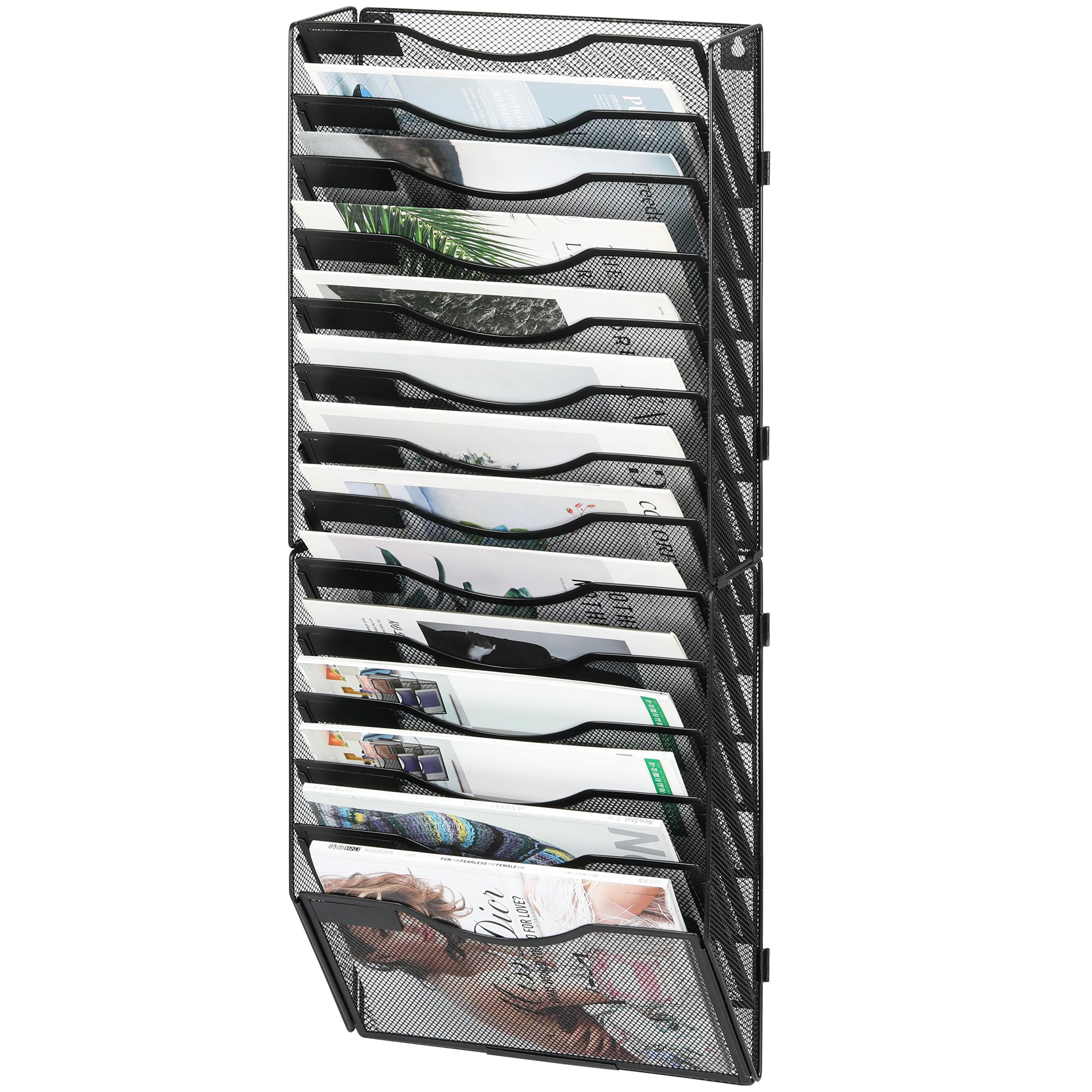 Amazon.com : Solinxe Hanging Wall File Holder, 14 Pockets Paper Storage ...