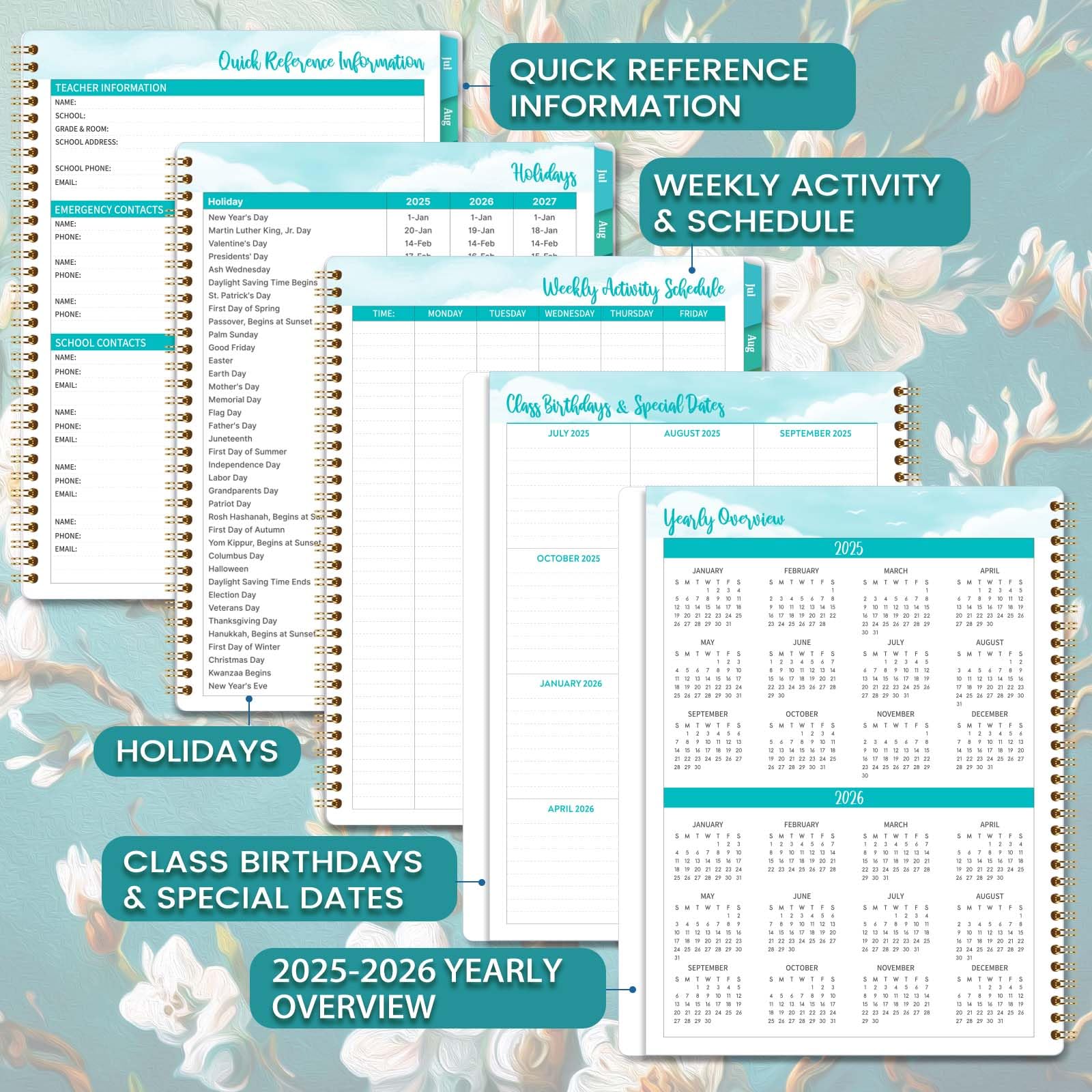 Snapklik.com : Teacher Planner 2025-2026 - Teacher Lesson Planner 2025-2026