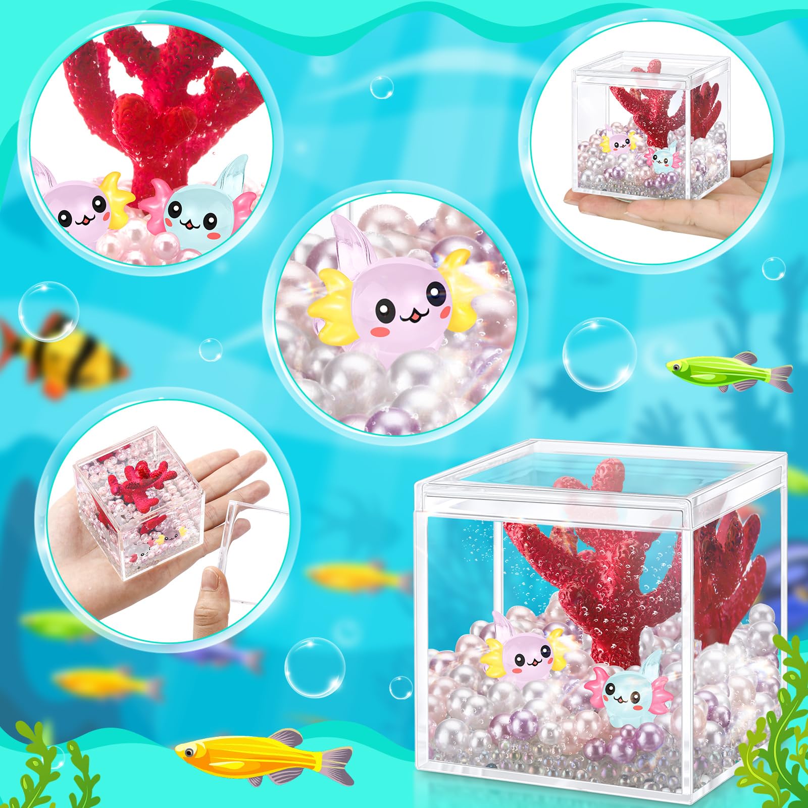 Snapklik.com : HyDren Axolotl DIY Tank Axolotl Craft Mini Axolotl ...