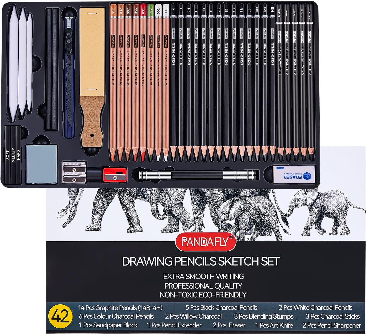Amazon.com: Heshengping, Sketching and Drawing Pencils Set-26pcs,Art ...